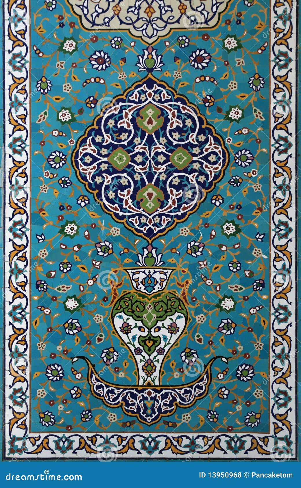 Islamic tile work stock photo. Image of texture, background - 13950968
