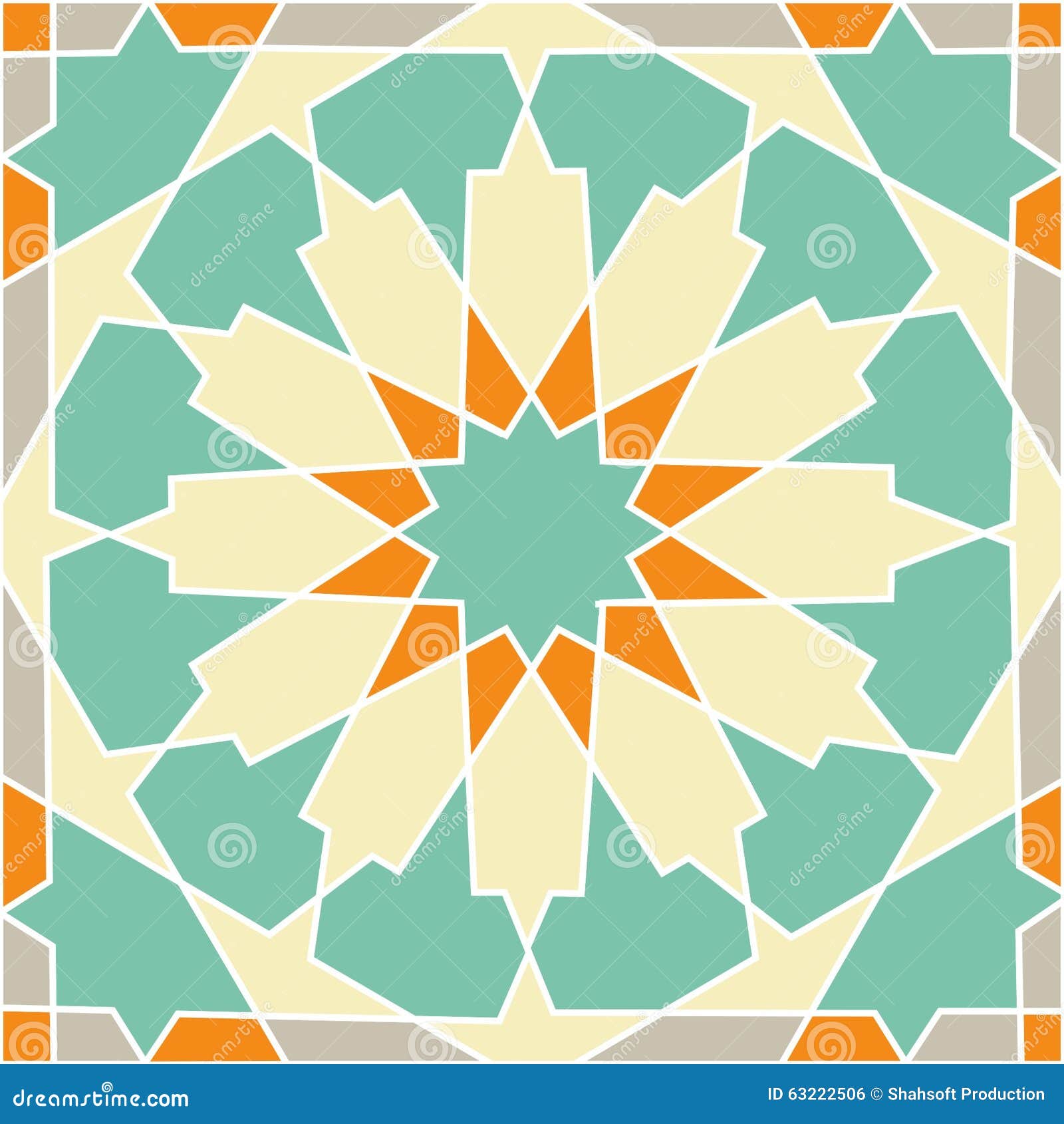 Islamic Traditional Geometrical Pattern Stock Illustration ...