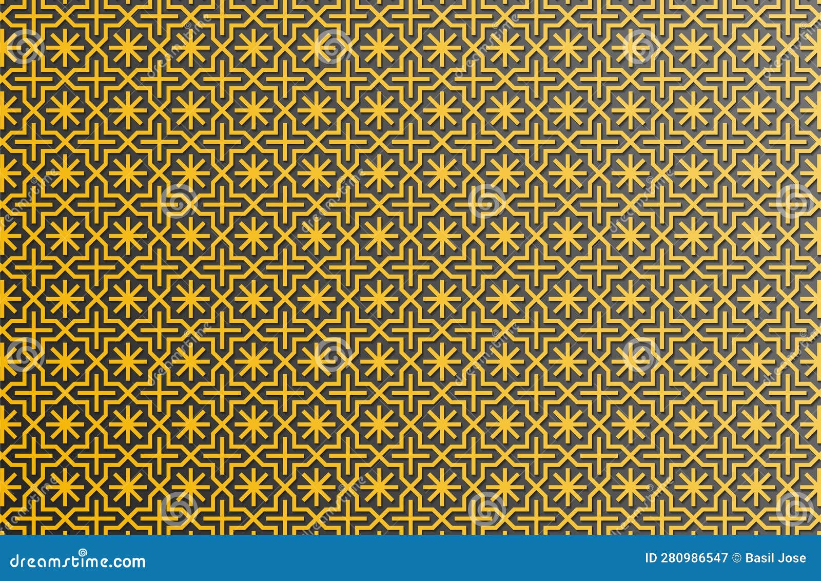 Islamic Traditional Golden Colour Seamless Pattern Stock Vector ...
