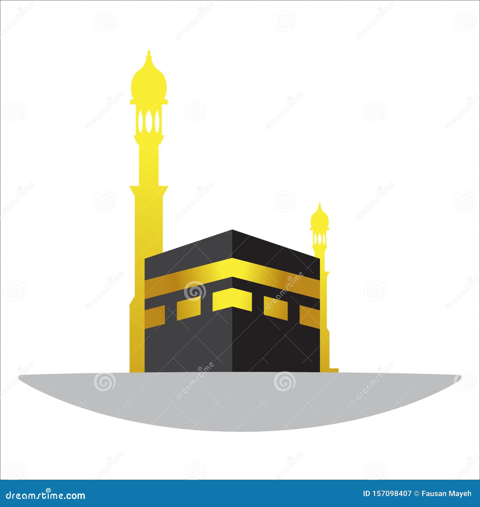 Mecca Icon, Mecca Sign, Kaaba Symbol Vector Illustration ...
