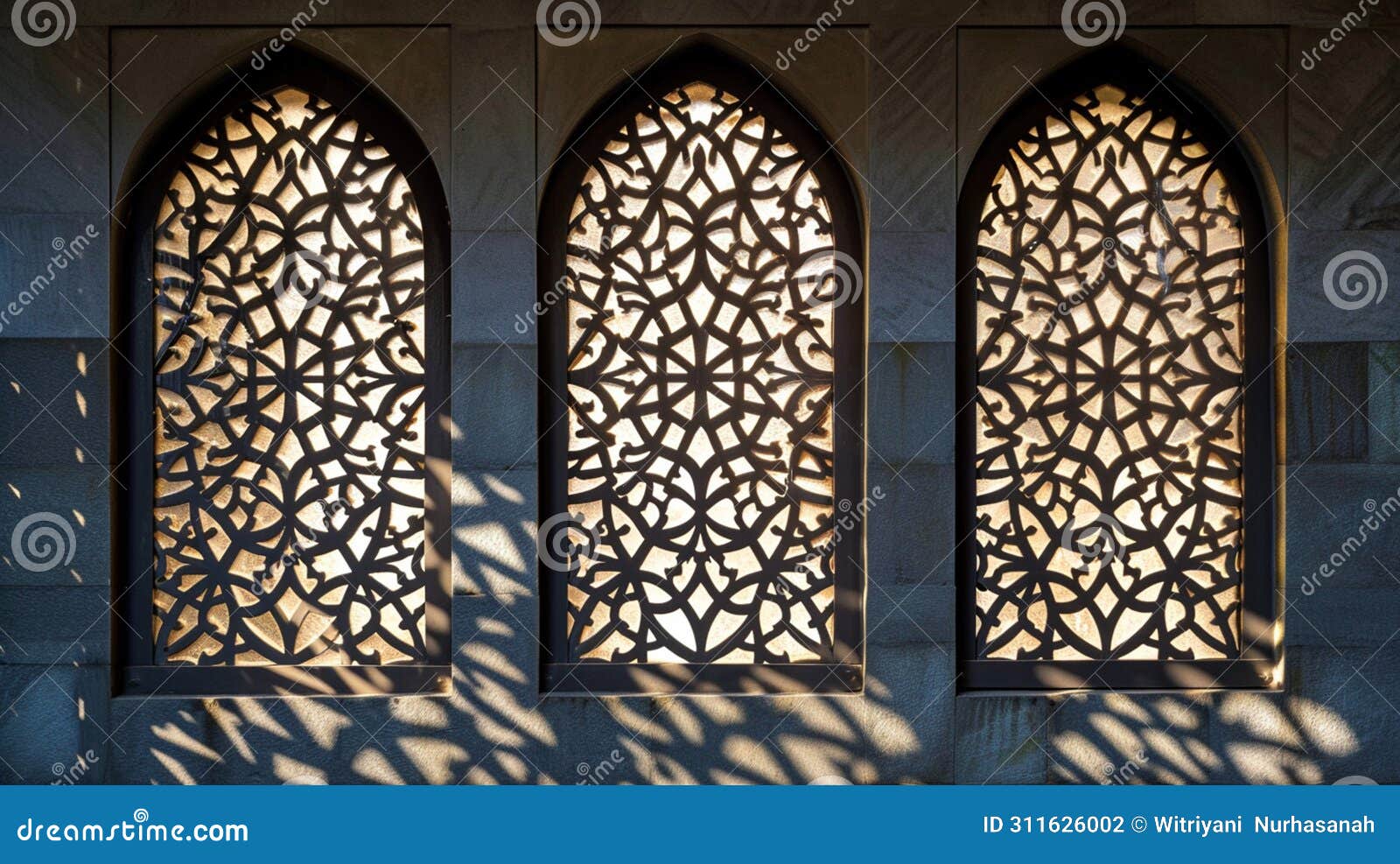 Set Of Islamic Windows. Ornamental Arabic Windows. Traditional Islamic ...