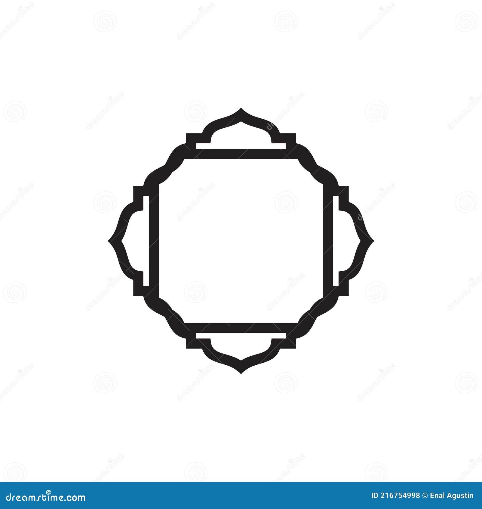 Islamick Border Background Logo Design Template Stock Vector ...