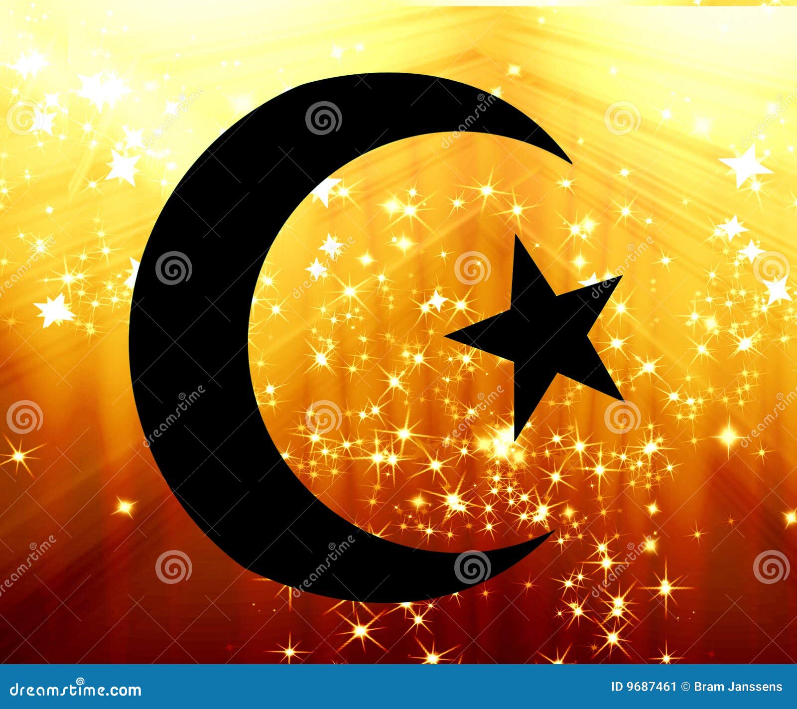 Islamitisch symbool stock illustratie. Illustration of ster - 9687461