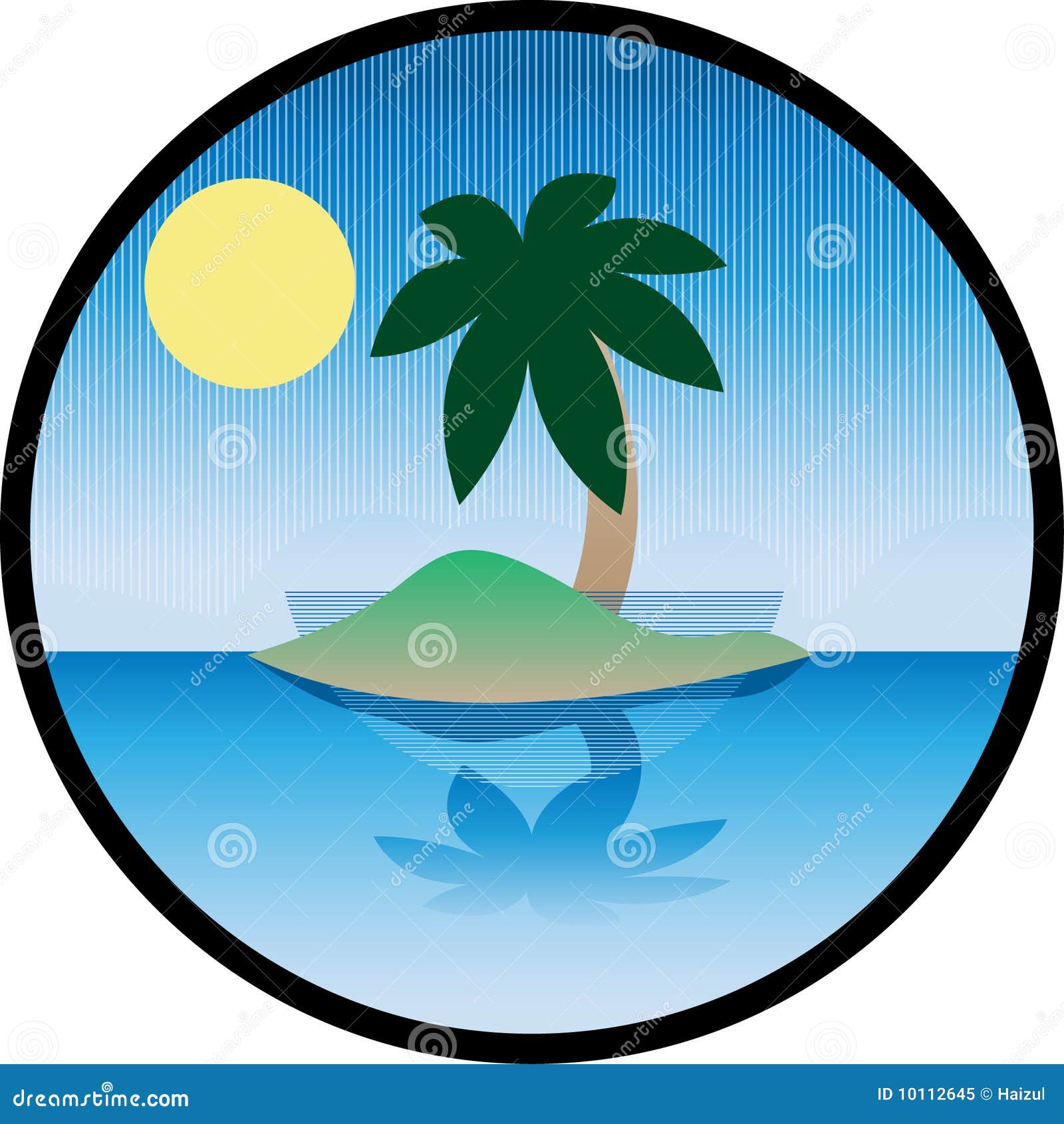 Island stock vector. Illustration of tree, symbol, beach - 10112645