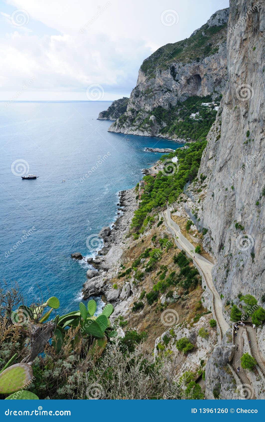 Island of Capri Coastline - Italy Stock Photo - Image of panoramic ...