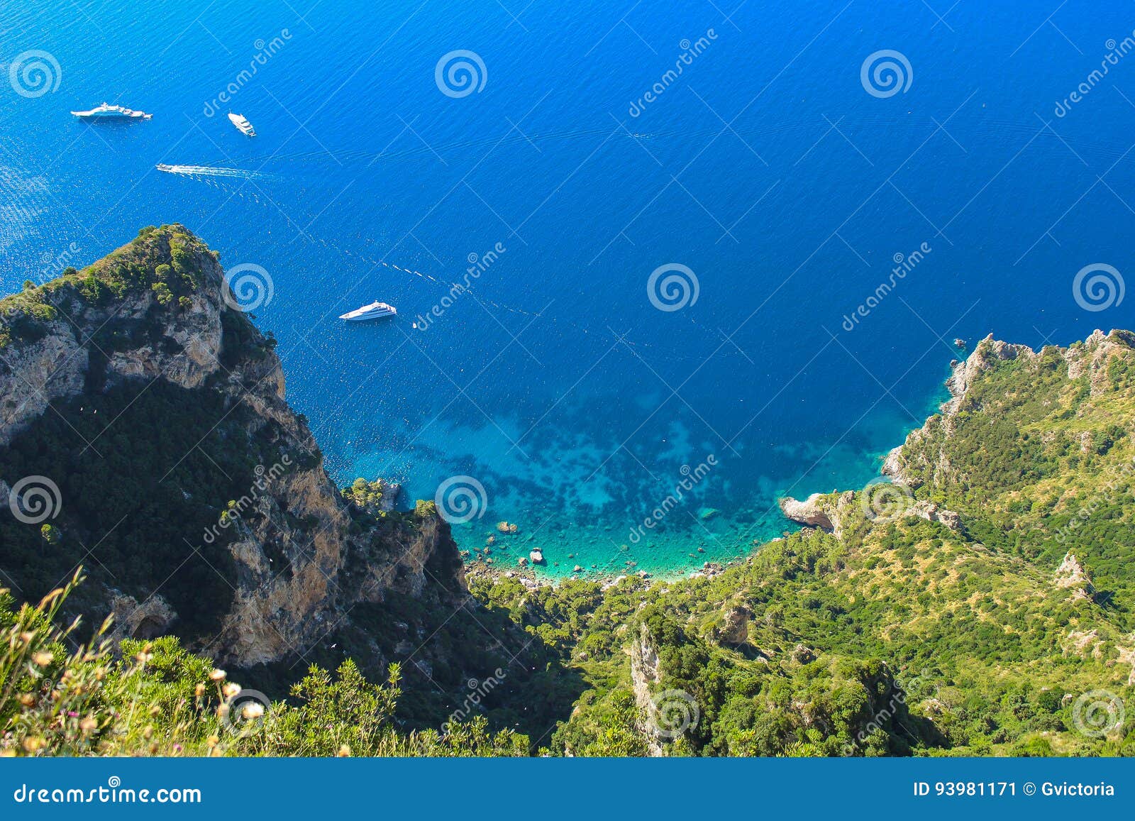The island of Capri stock image. Image of shore, lookout - 93981171