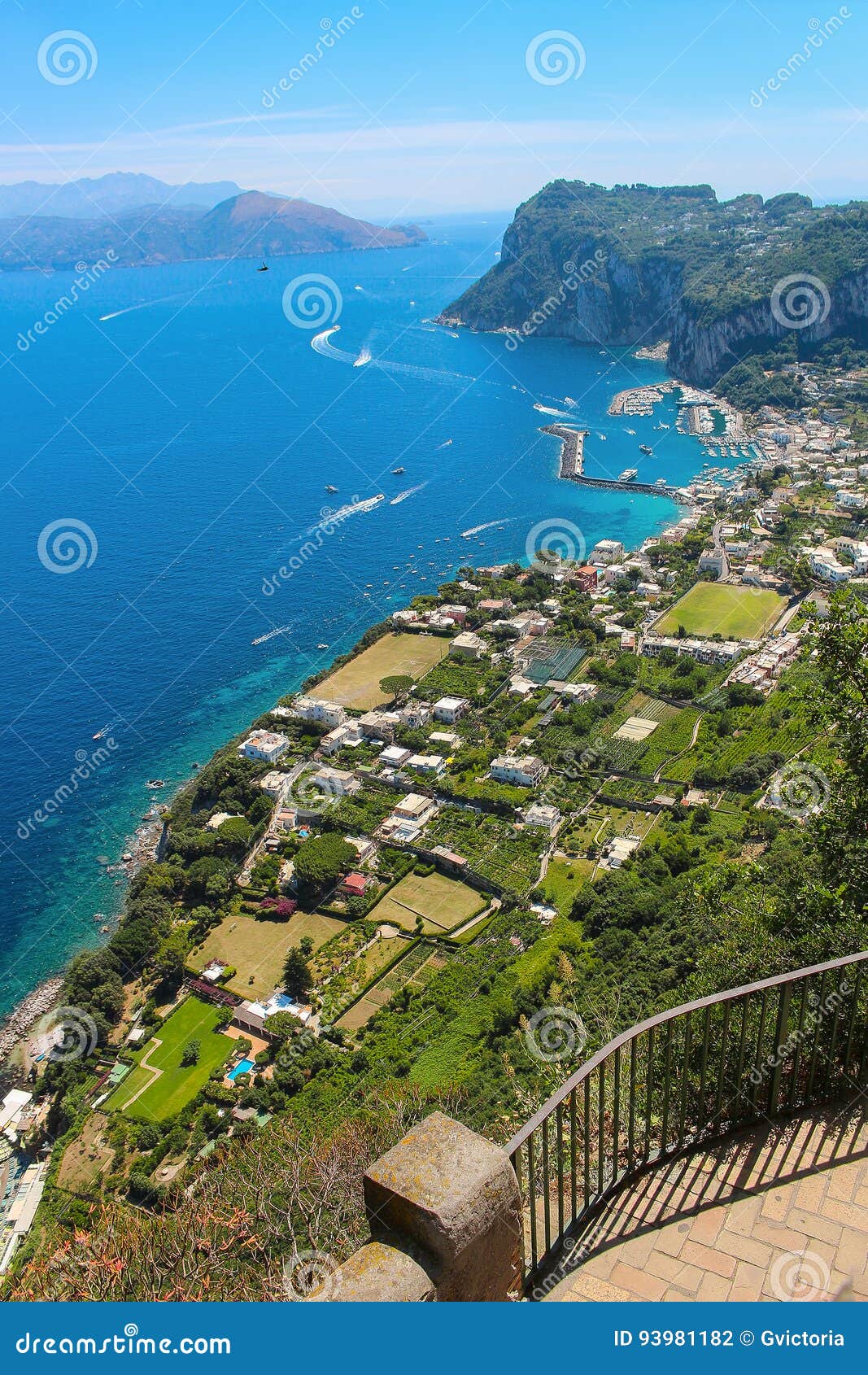 The island of Capri stock photo. Image of limestone, capri - 93981182