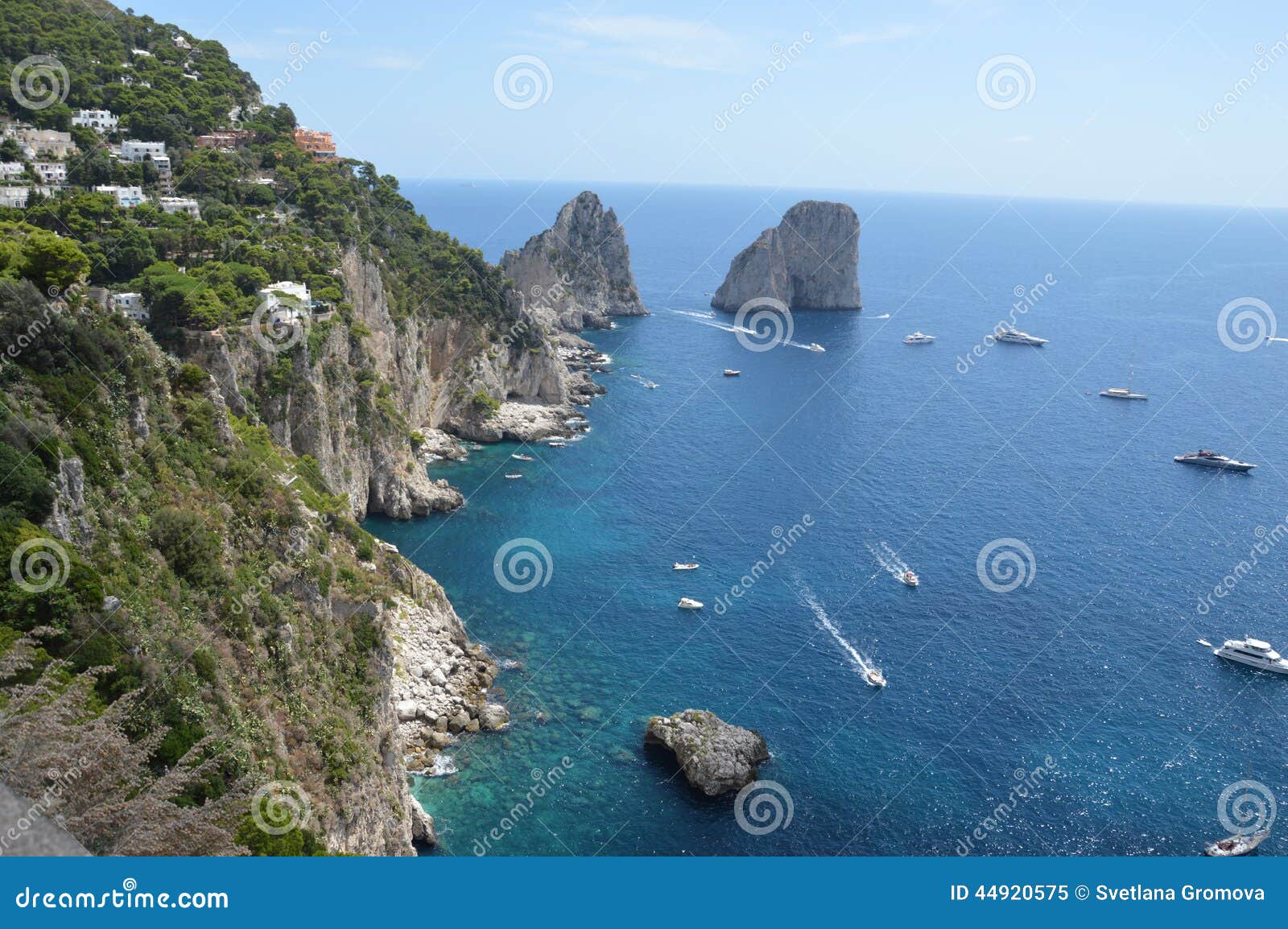 Island of Capri editorial image. Image of rocks, scenic - 44920575