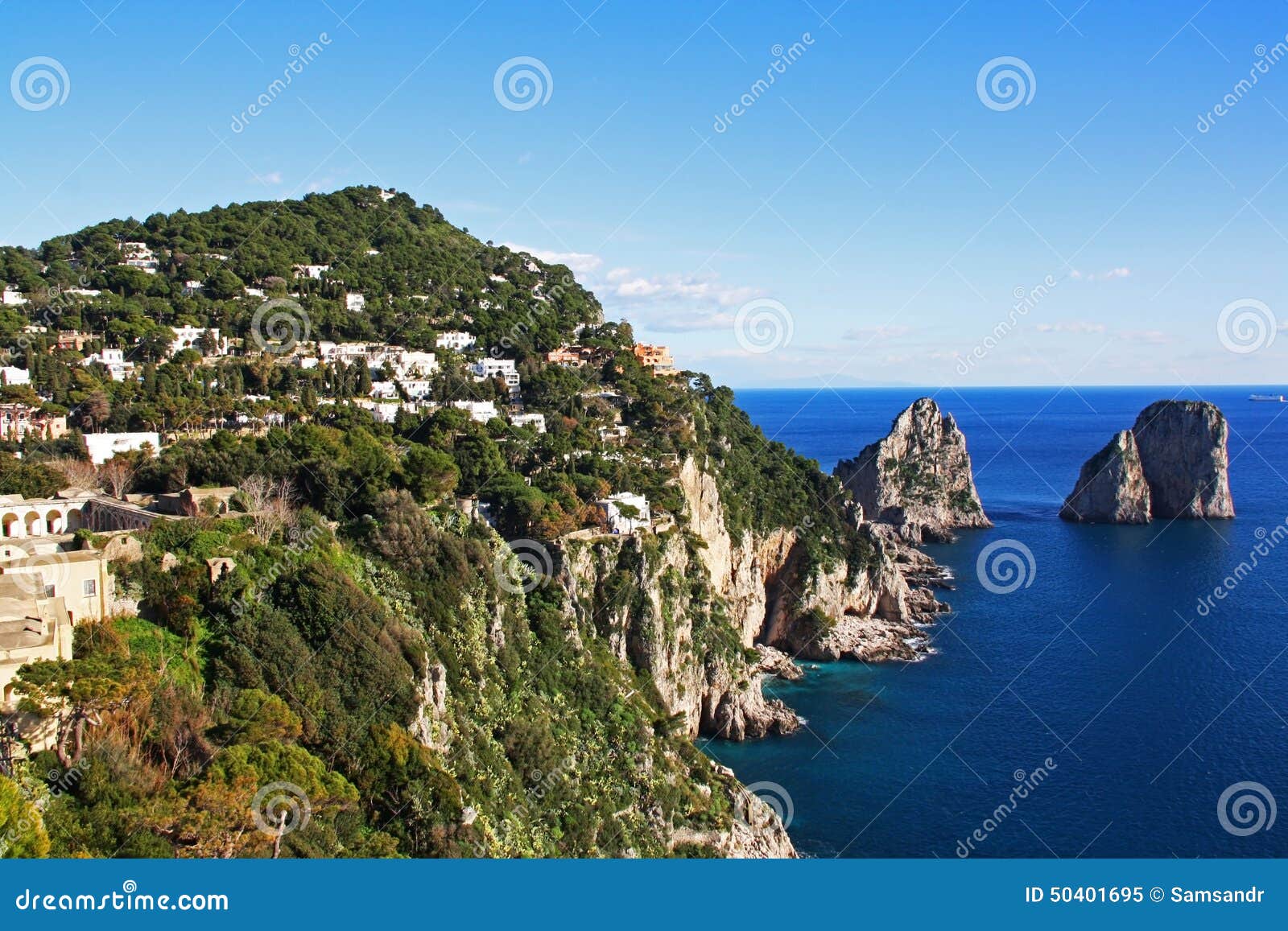 Island of Capri stock image. Image of port, mountain - 50401695
