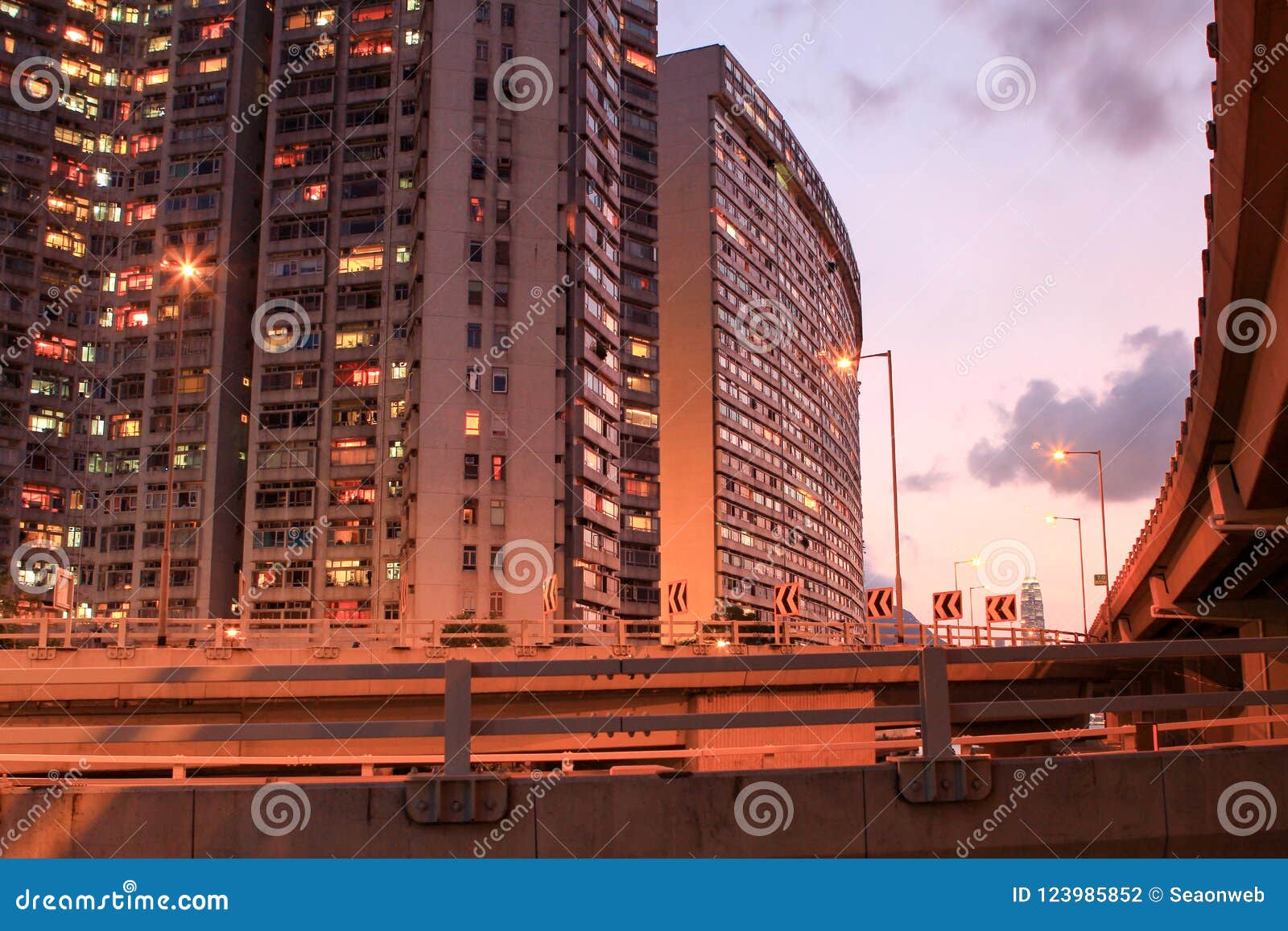 The Island Eastern Corridor at Hong Kong Stock Photo - Image of highway ...
