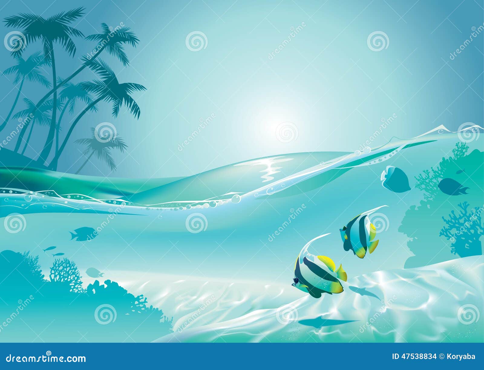 Island fish stock vector. Illustration of underwater - 47538834
