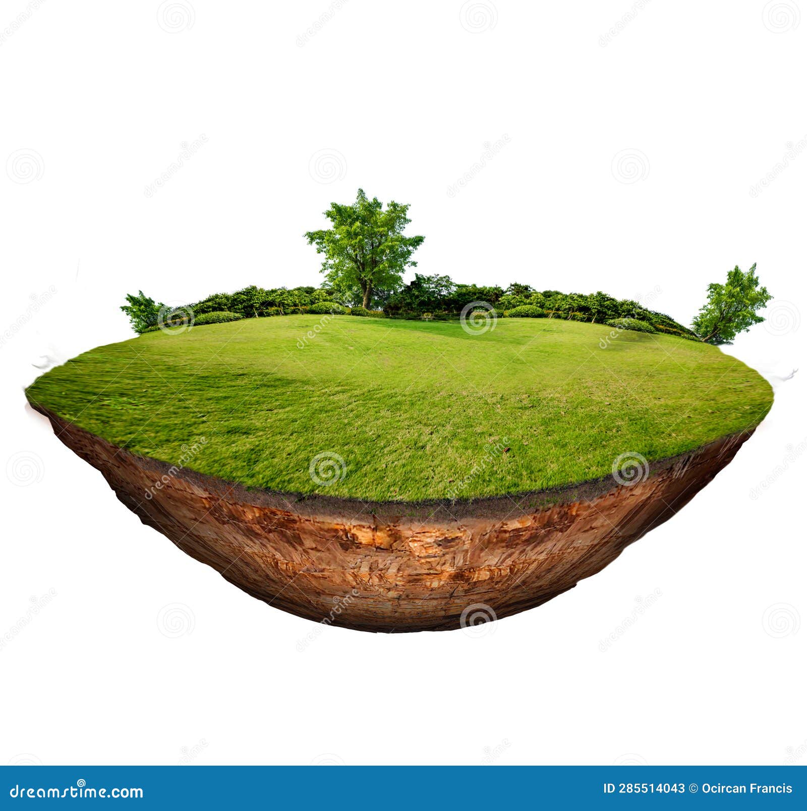 Island Floating Transparent Background Stock Image - Image of herb ...