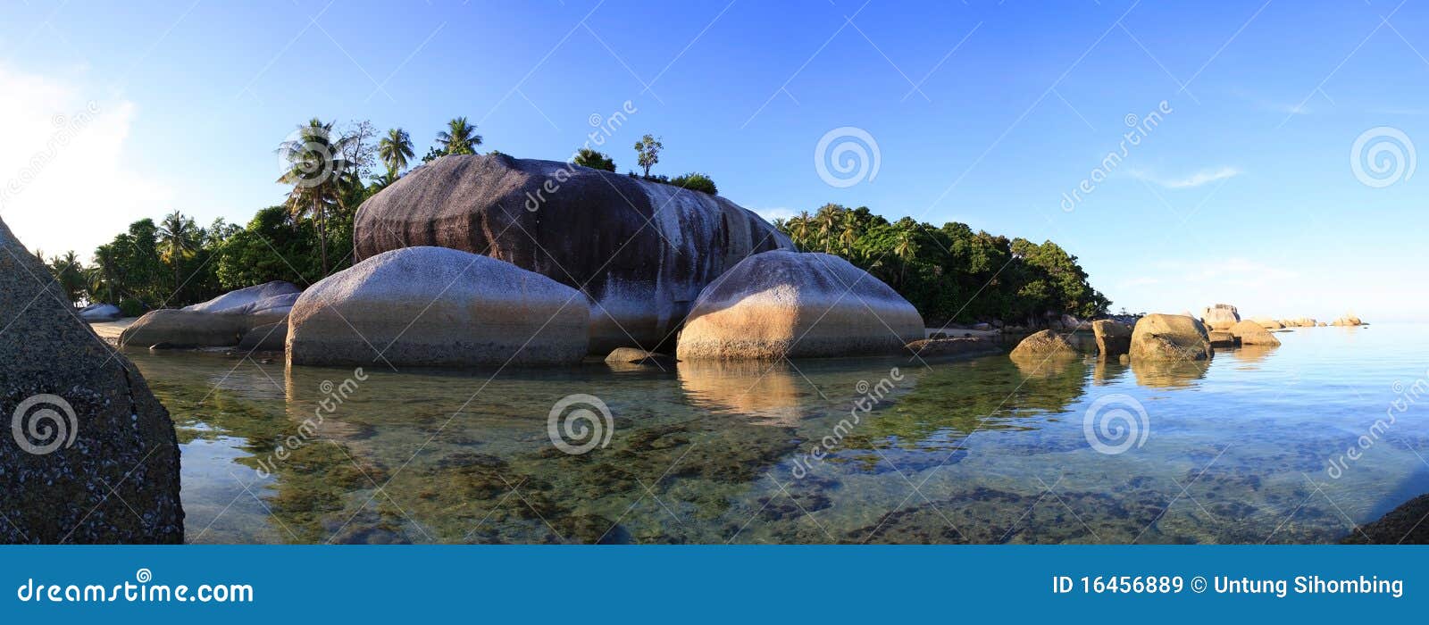 Island with Giant Rock stock image. Image of island, green - 16456889