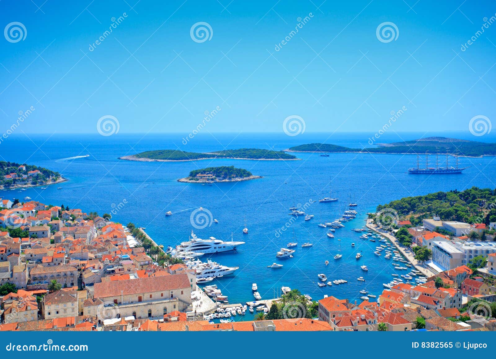 Island Hvar, View from Fortress Stock Image - Image of amazing ...