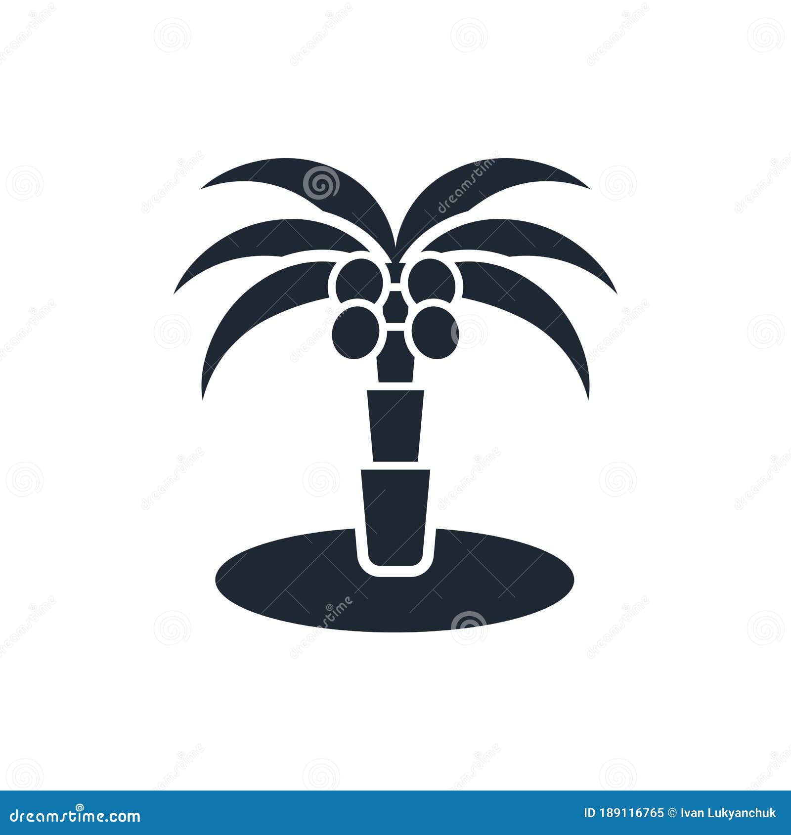 Island icon travel symbol stock vector. Illustration of symbol - 189116765