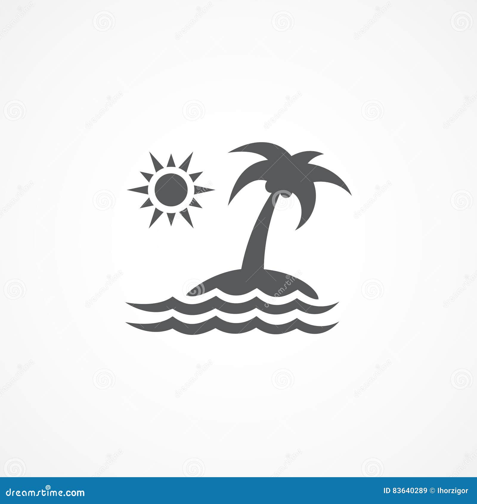 Island icon stock vector. Illustration of design, natural - 83640289