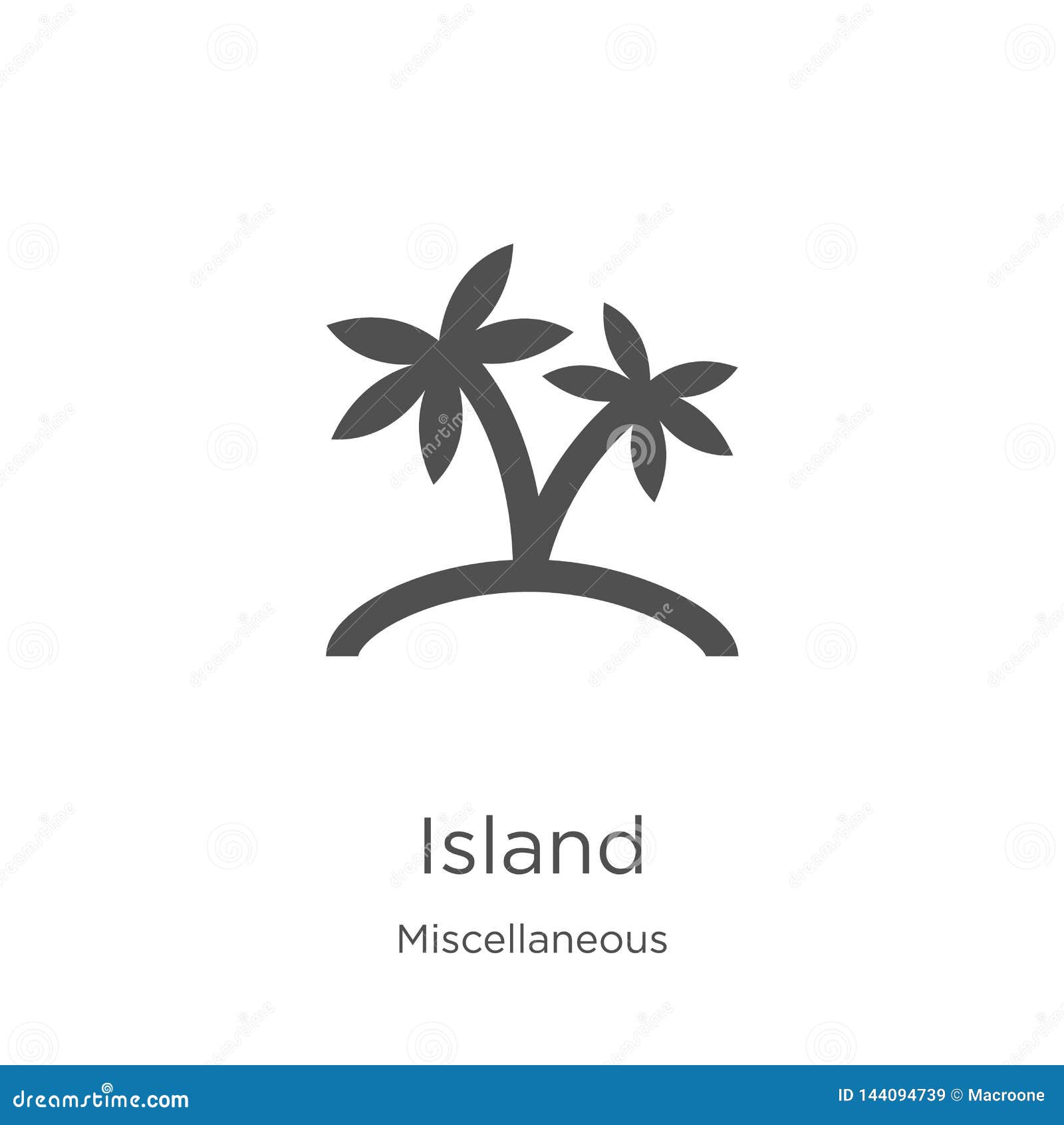 Island Icon Vector Sign And Symbol Isolated On White Background, Island ...