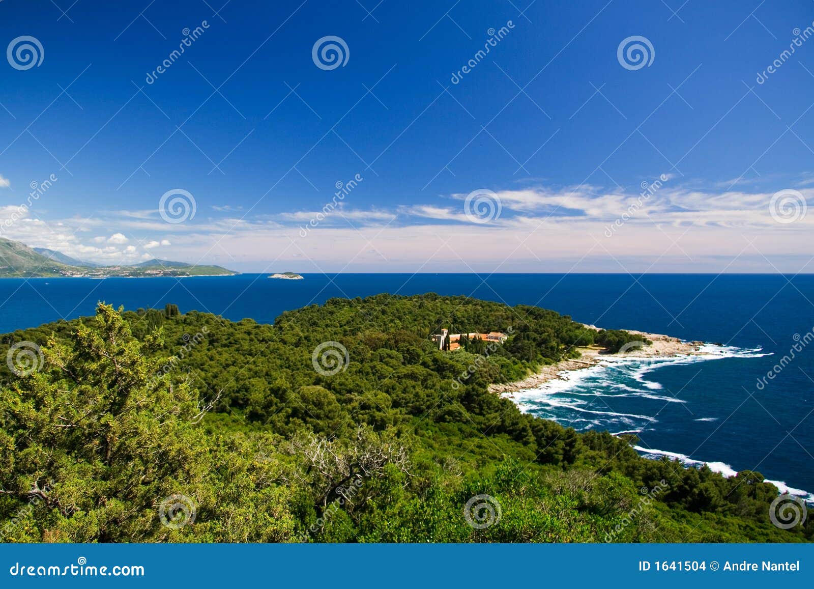 Island of Lokrum stock photo. Image of benedictine, monastery - 1641504