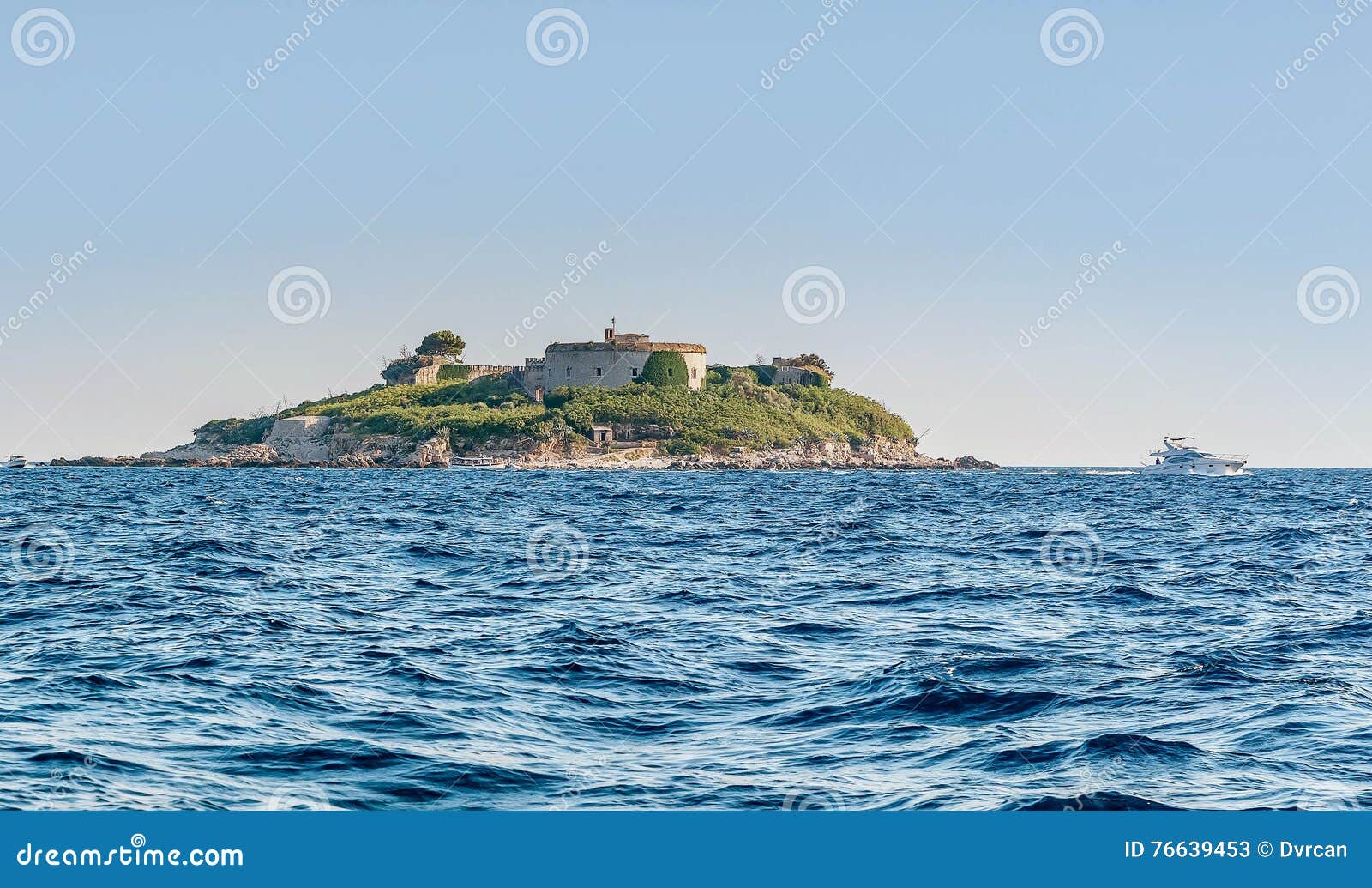 Island Mamula in Montenegro Stock Image - Image of national, blue: 76639453
