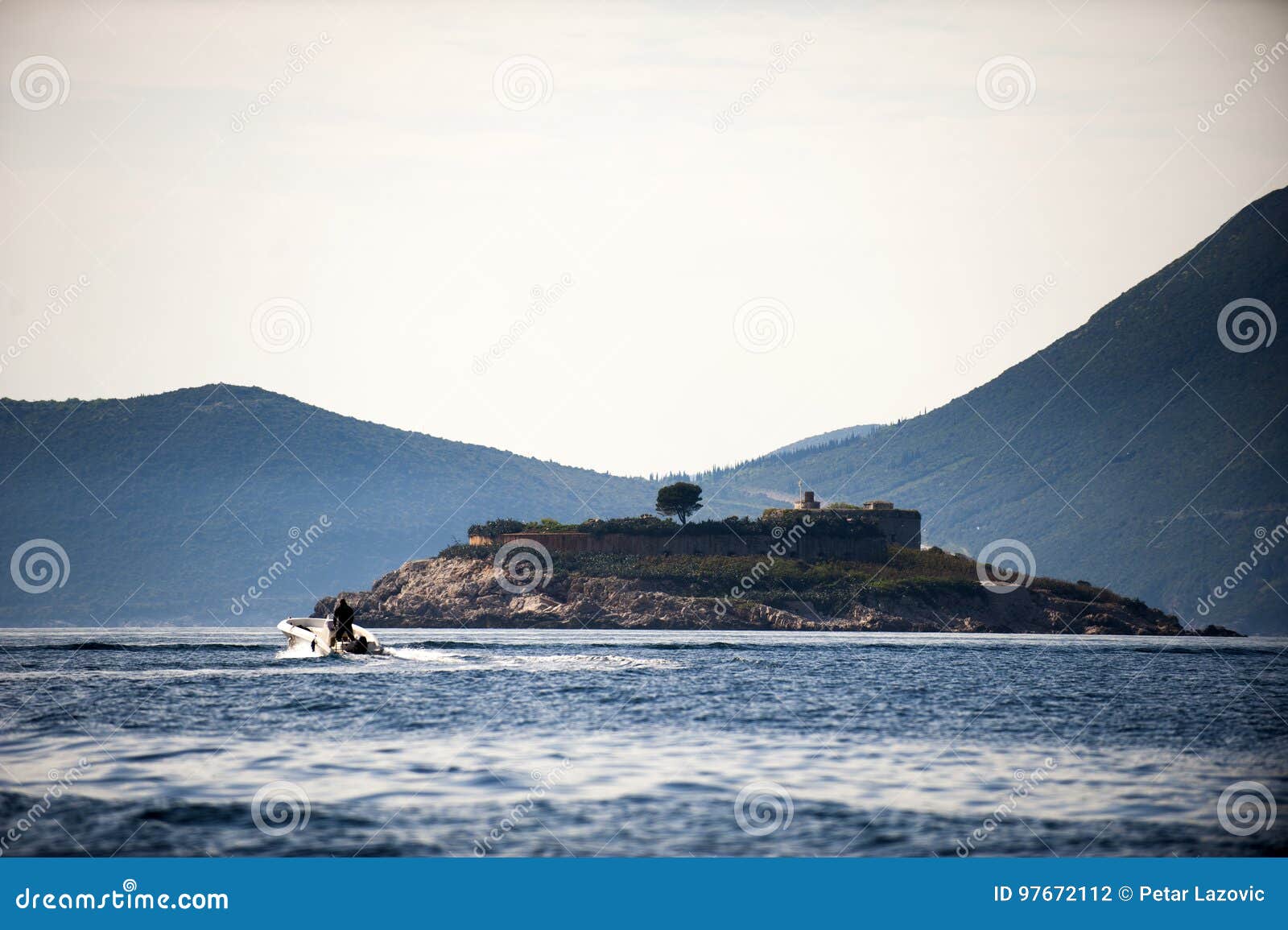 Island Mamula stock photo. Image of destinations, croatia - 97672112