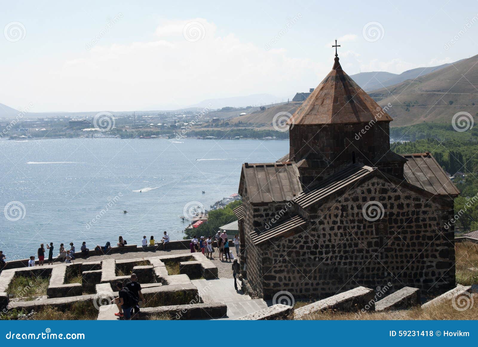 The Island Monastery or Sevanavank (church) in Sevan Island Editorial ...