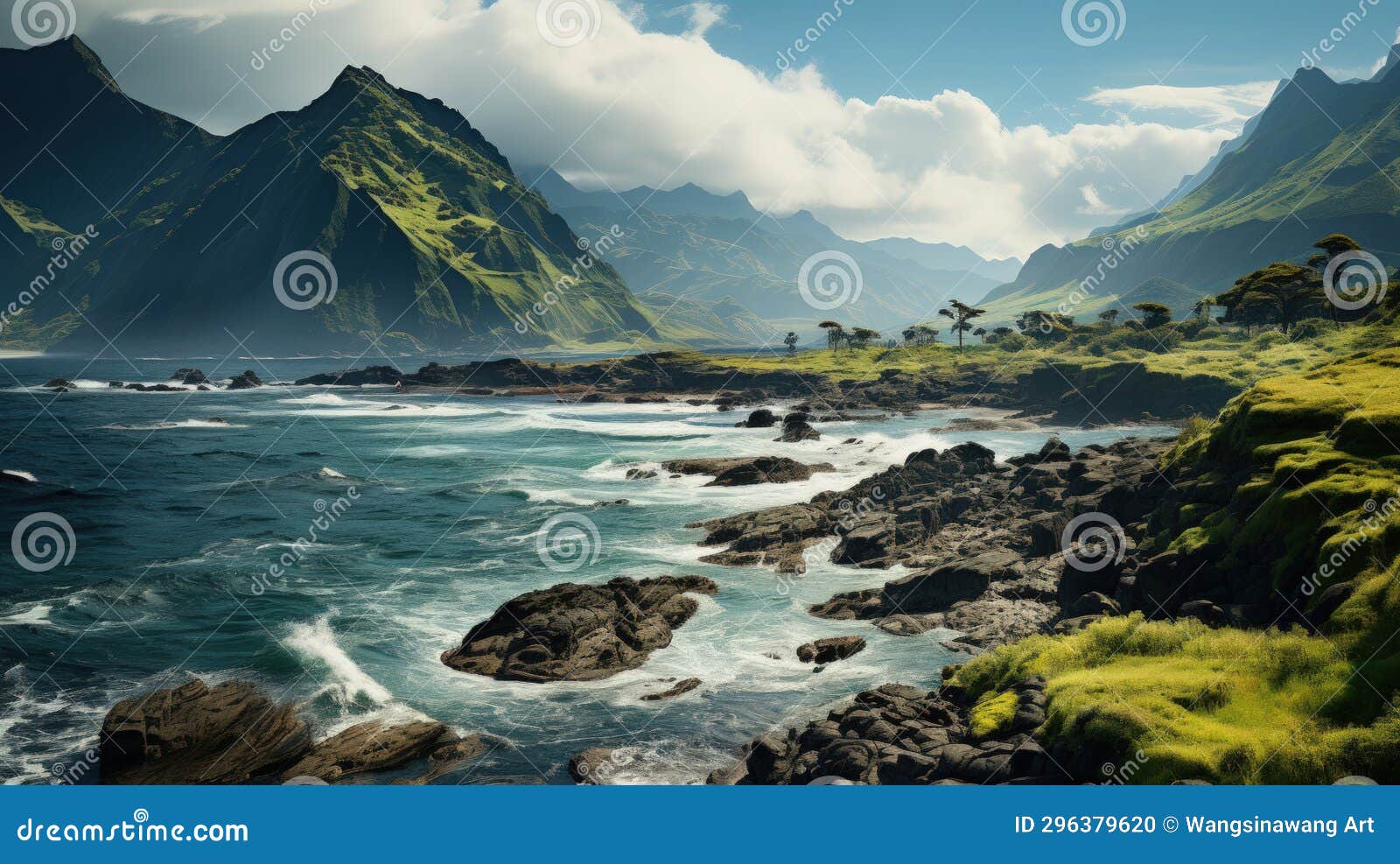 Island Mountain and Sea Ridge Terrain Stock Photo - Image of symbol ...