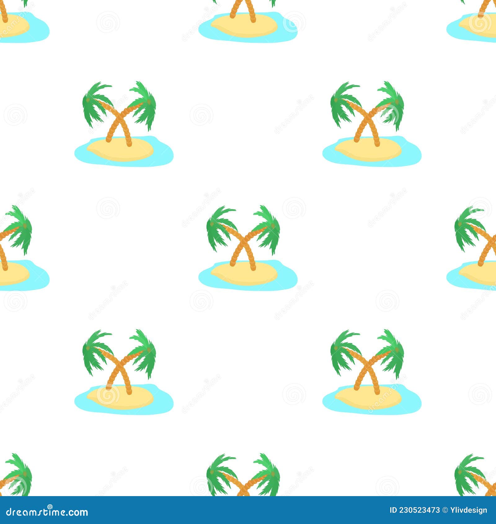 Island Pattern Seamless Vector Stock Illustration - Illustration of ...