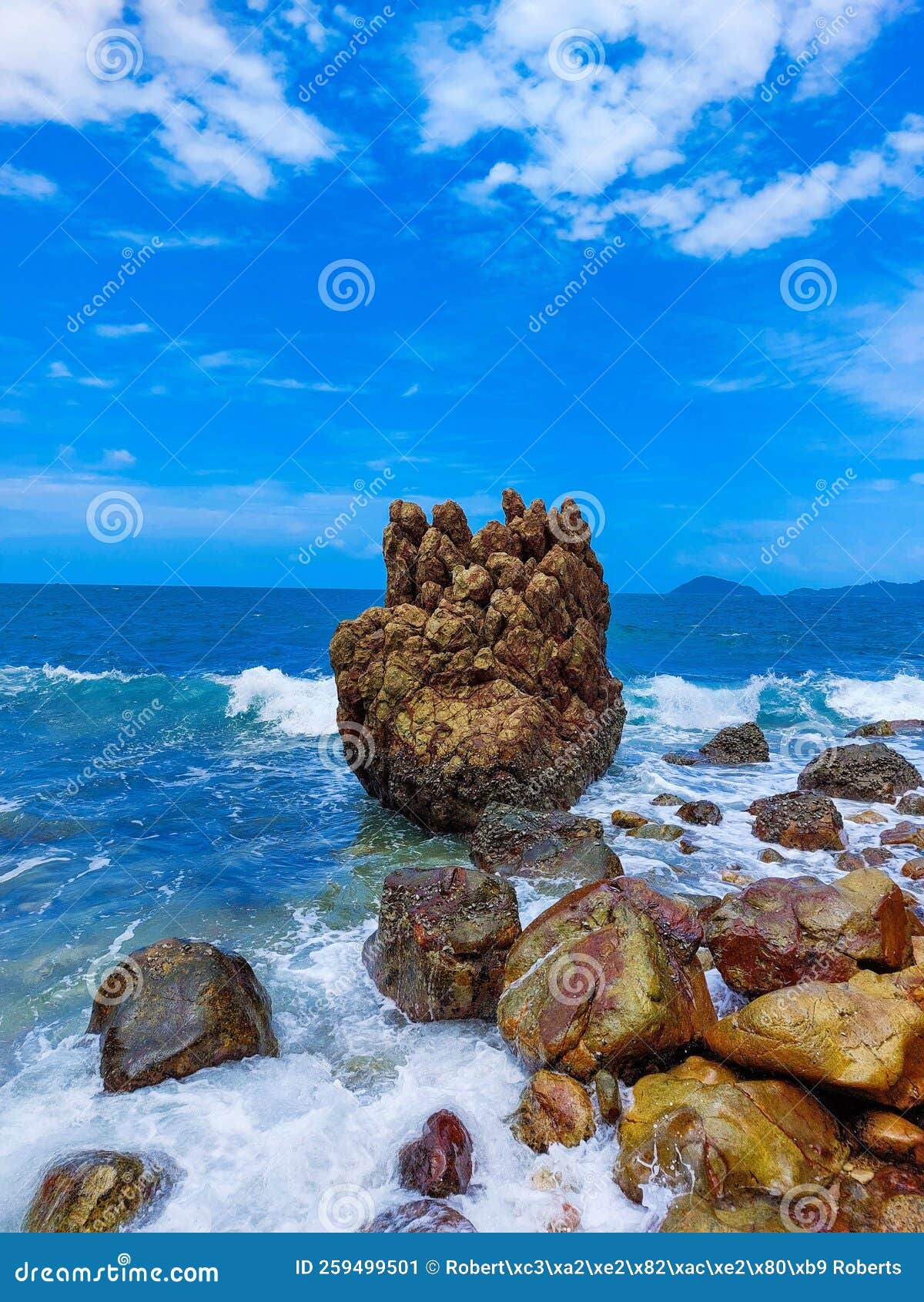 Island Rocks Beach Tropical Vibes Stock Image - Image of cape, cliff ...