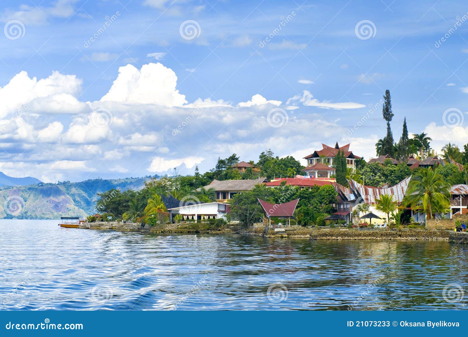 Island Samosir, Lake Toba. Sumatra Stock Image - Image of destinations ...