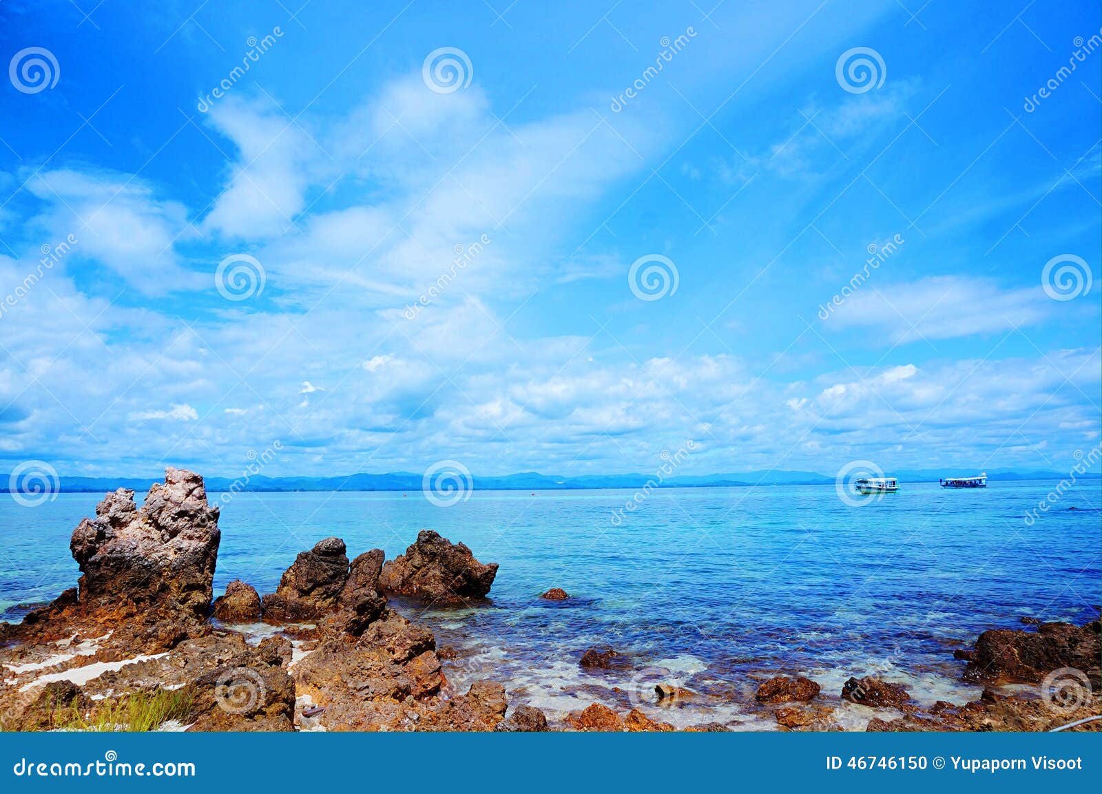 Island sea view stock photo. Image of seascape, view - 46746150