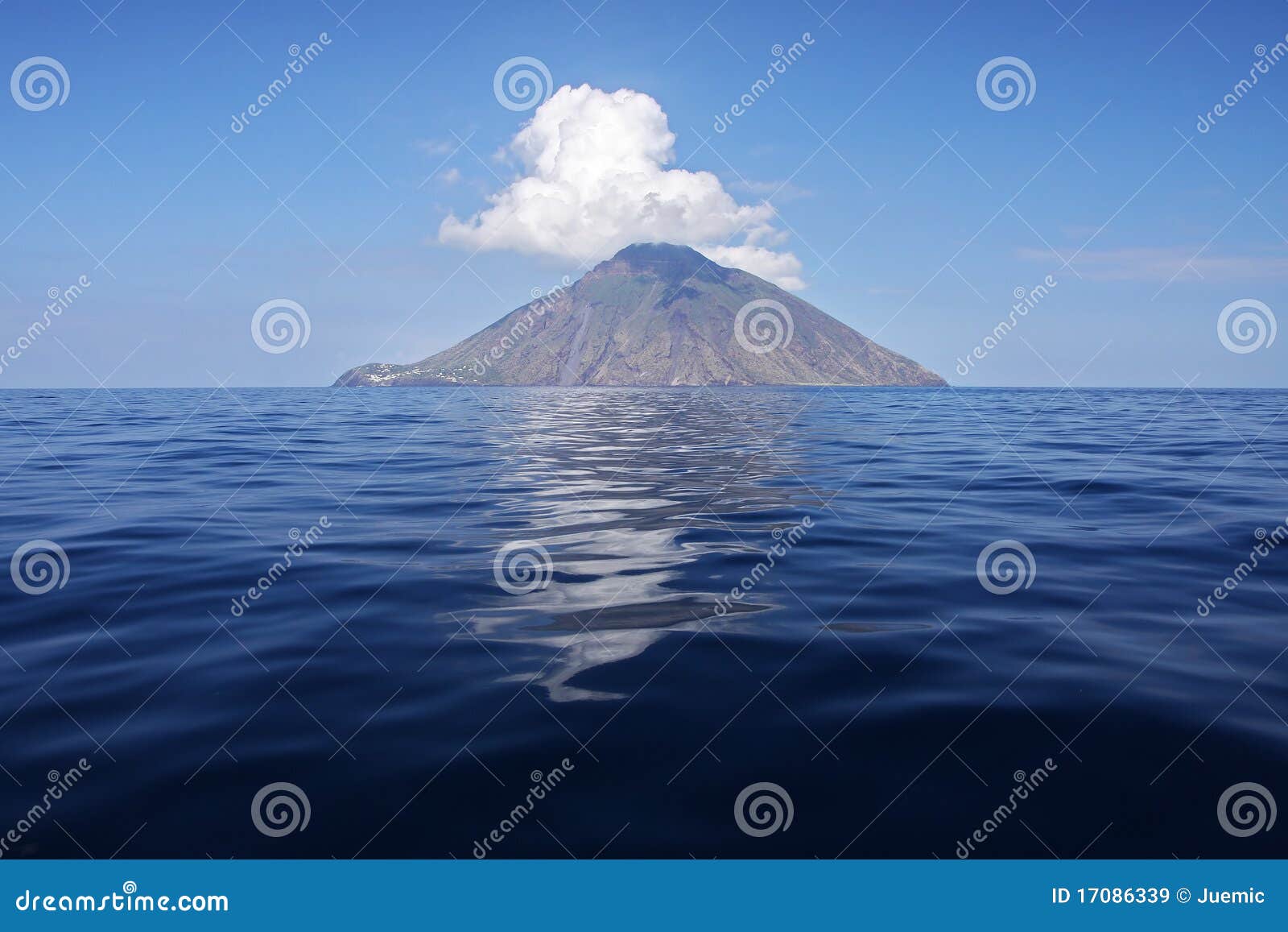 Island of Stromboli stock image. Image of water, italy - 17086339