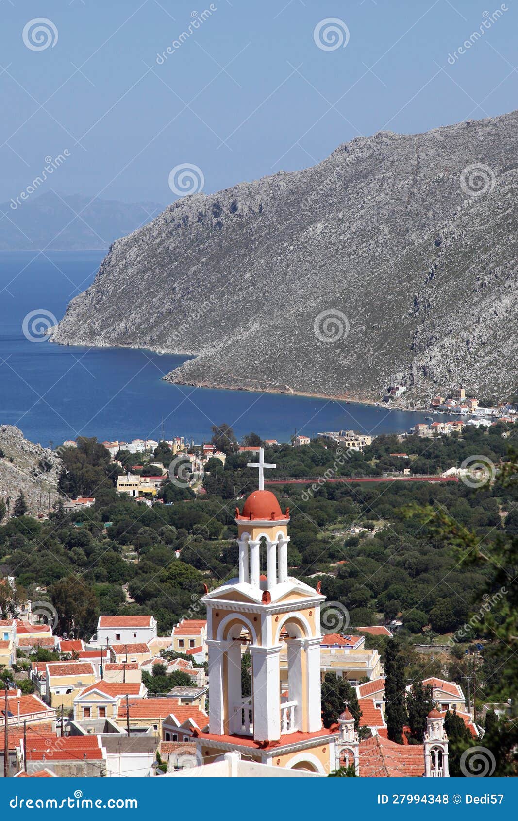 On the Island of Symi, Greece Stock Photo - Image of beautiful, church ...