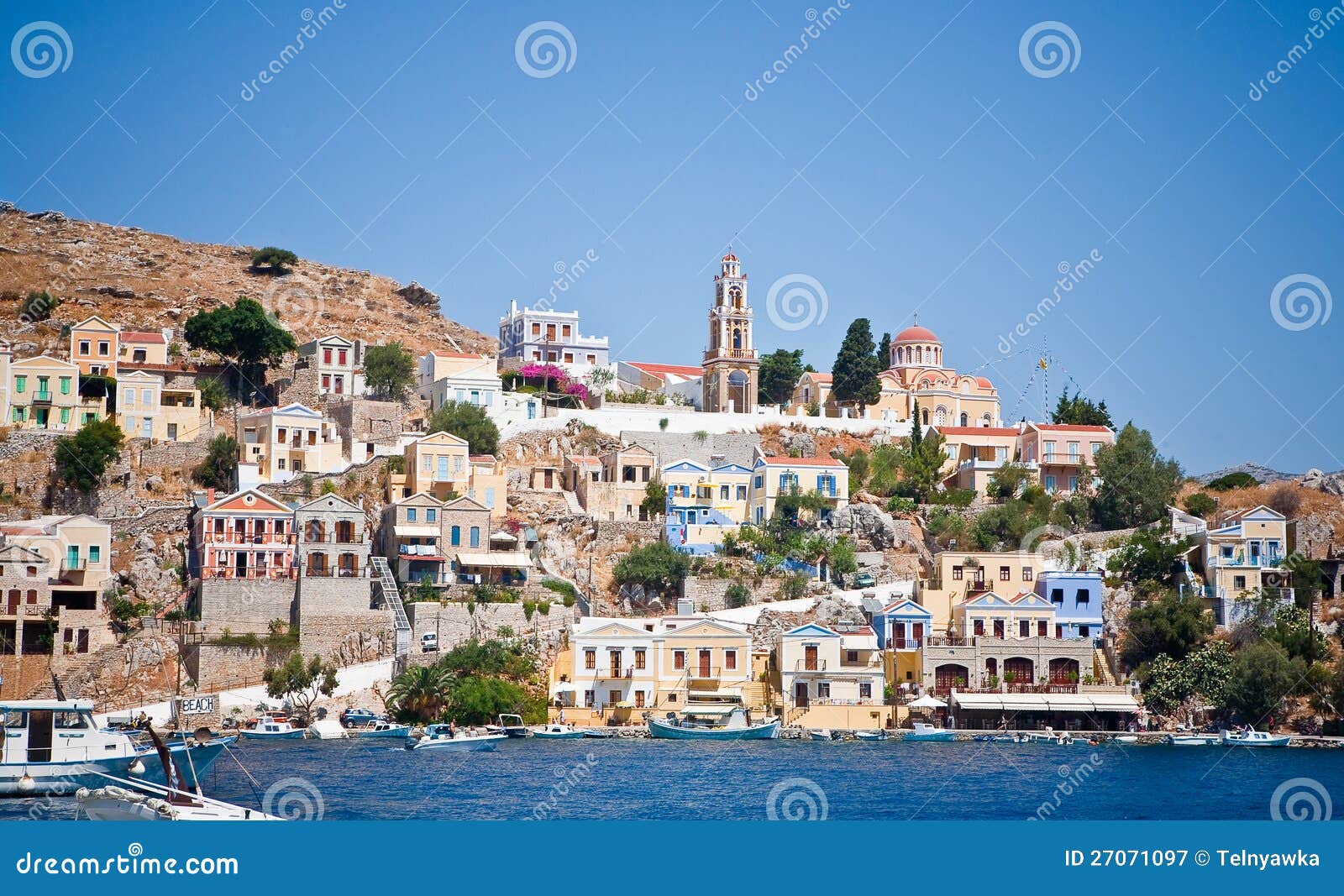Island Symi (Simi) stock image. Image of islands, aegean - 27071097