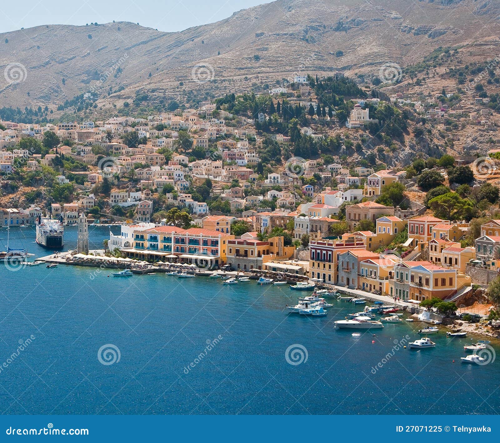 Island Symi (Simi) stock image. Image of island, port - 27071225