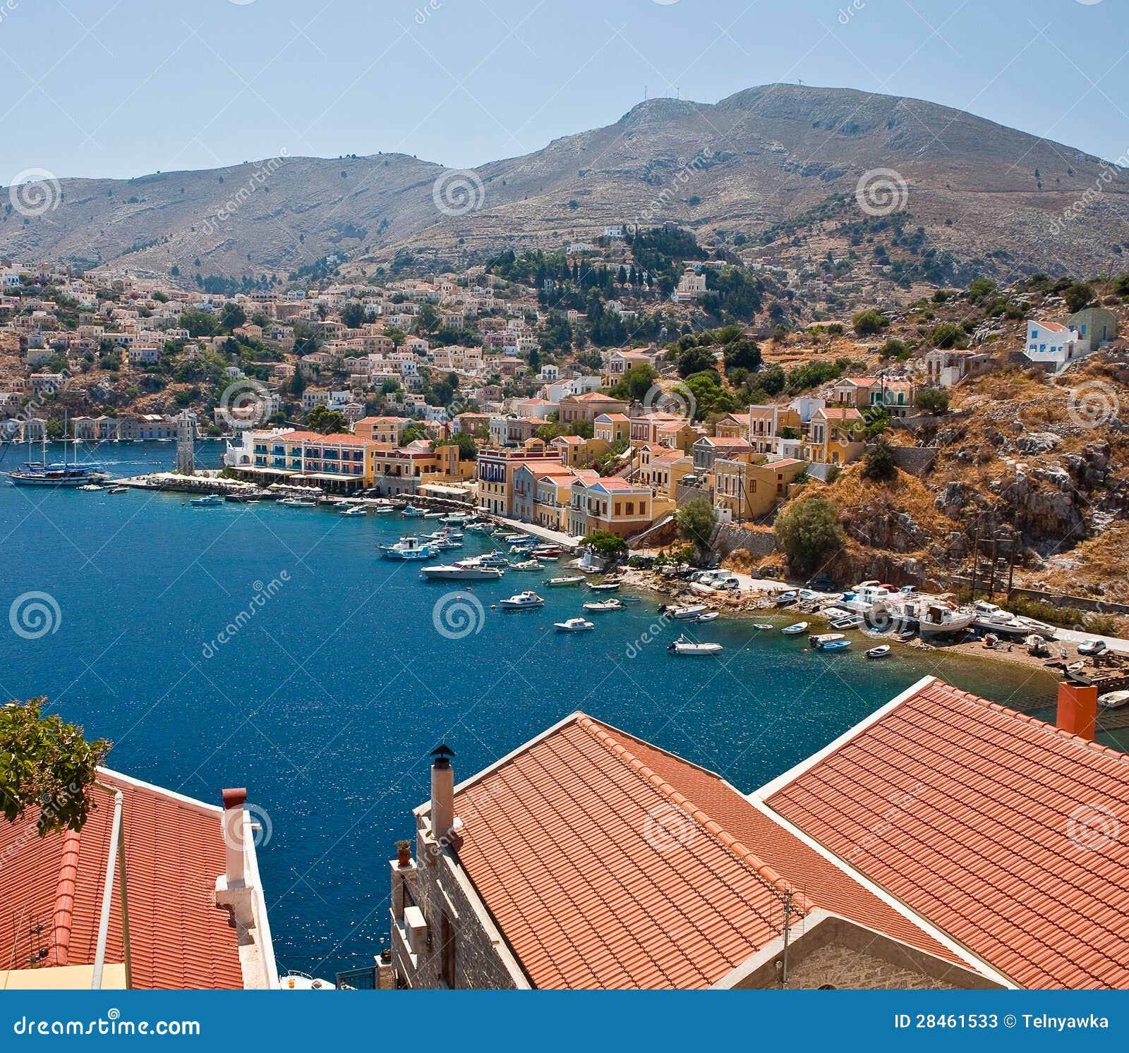 Island Symi (Simi) stock image. Image of harbor, traditional - 28461533