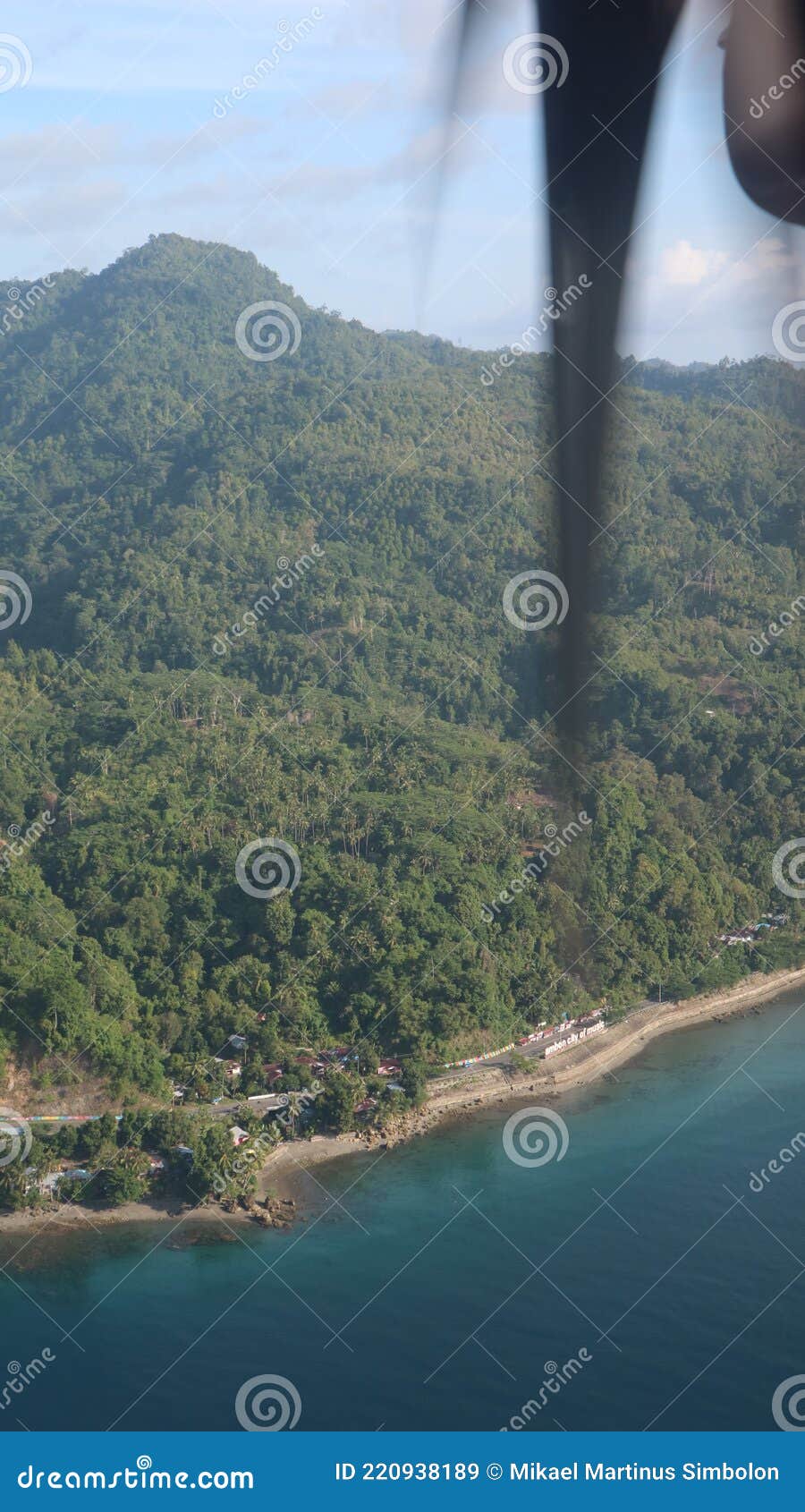 Island view from above stock image. Image of cloudy - 220938189