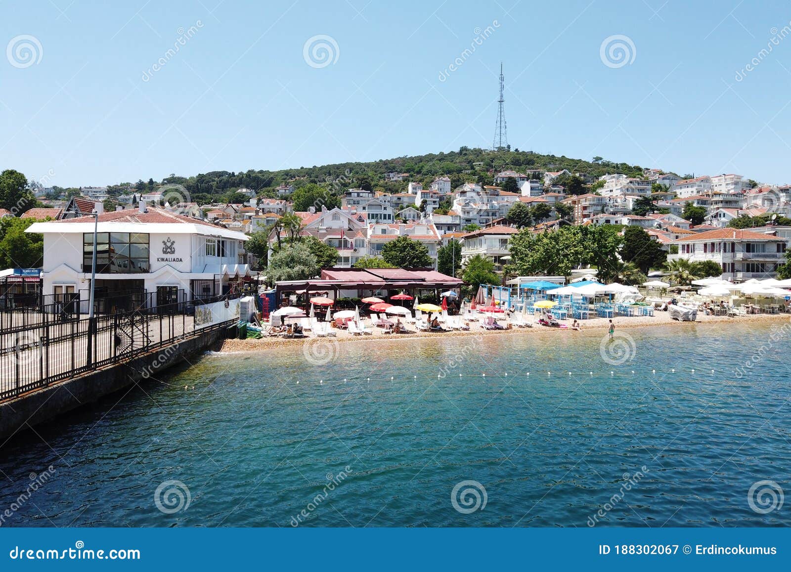 Island View from Ferry Amazing Sea Stock Image - Image of water ...