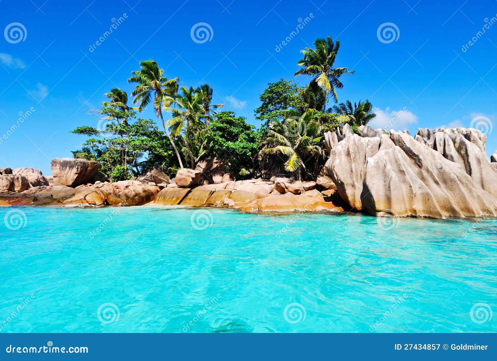 Island view from the ocean stock image. Image of landscape - 27434857