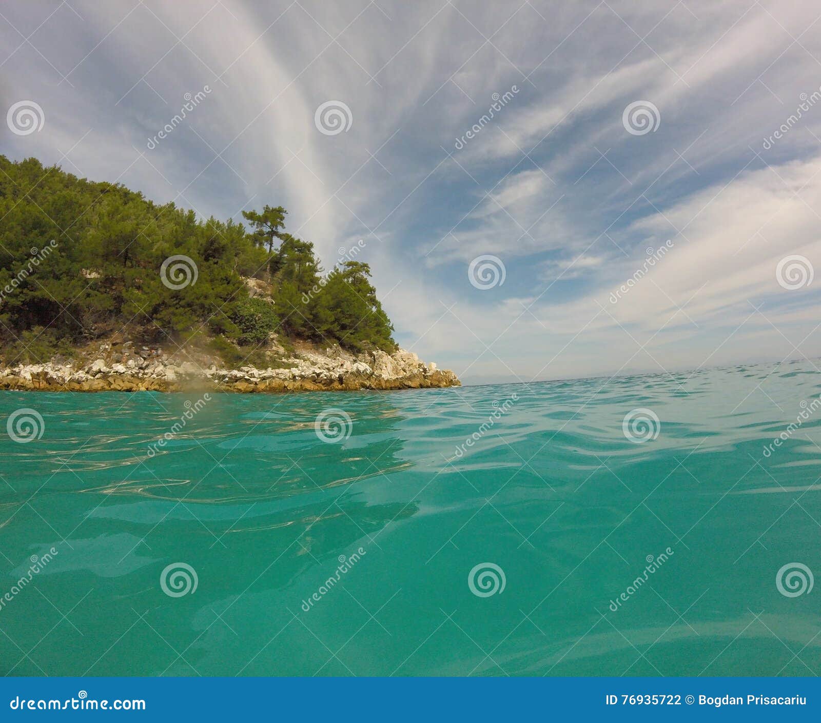 Island view stock photo. Image of water, mountain, perspective - 76935722