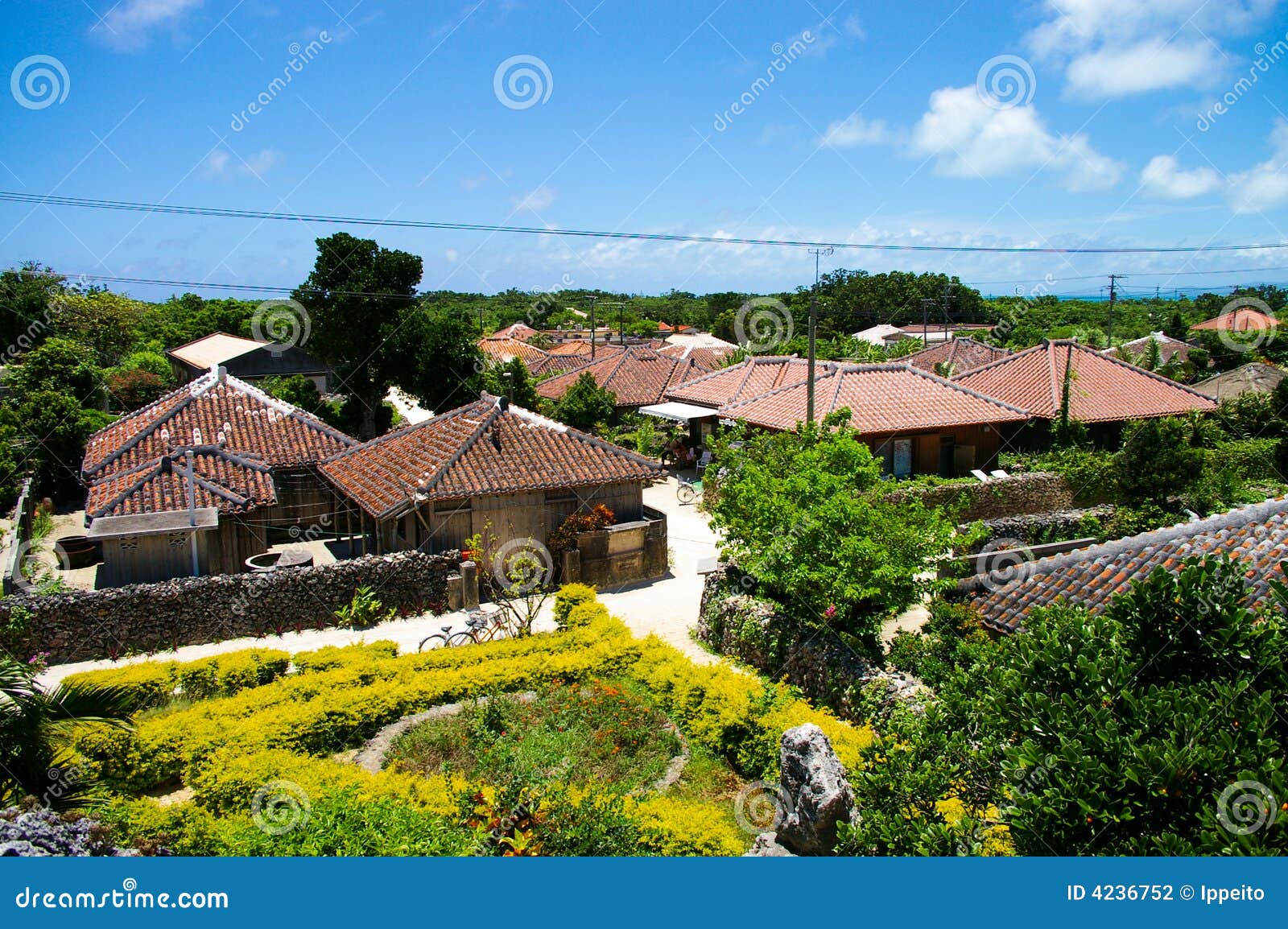 Island village stock photo. Image of traditional, japan - 4236752