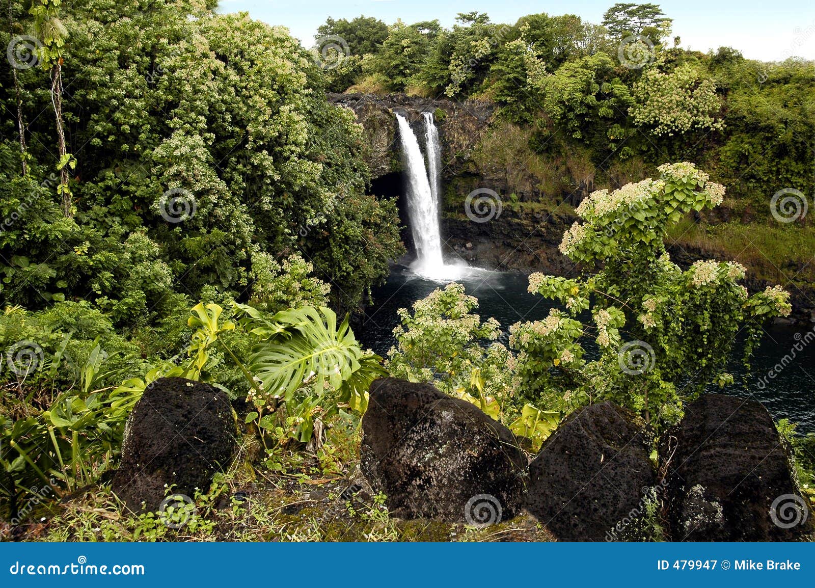 Island Waterfall stock image. Image of waterfall, stream - 479947