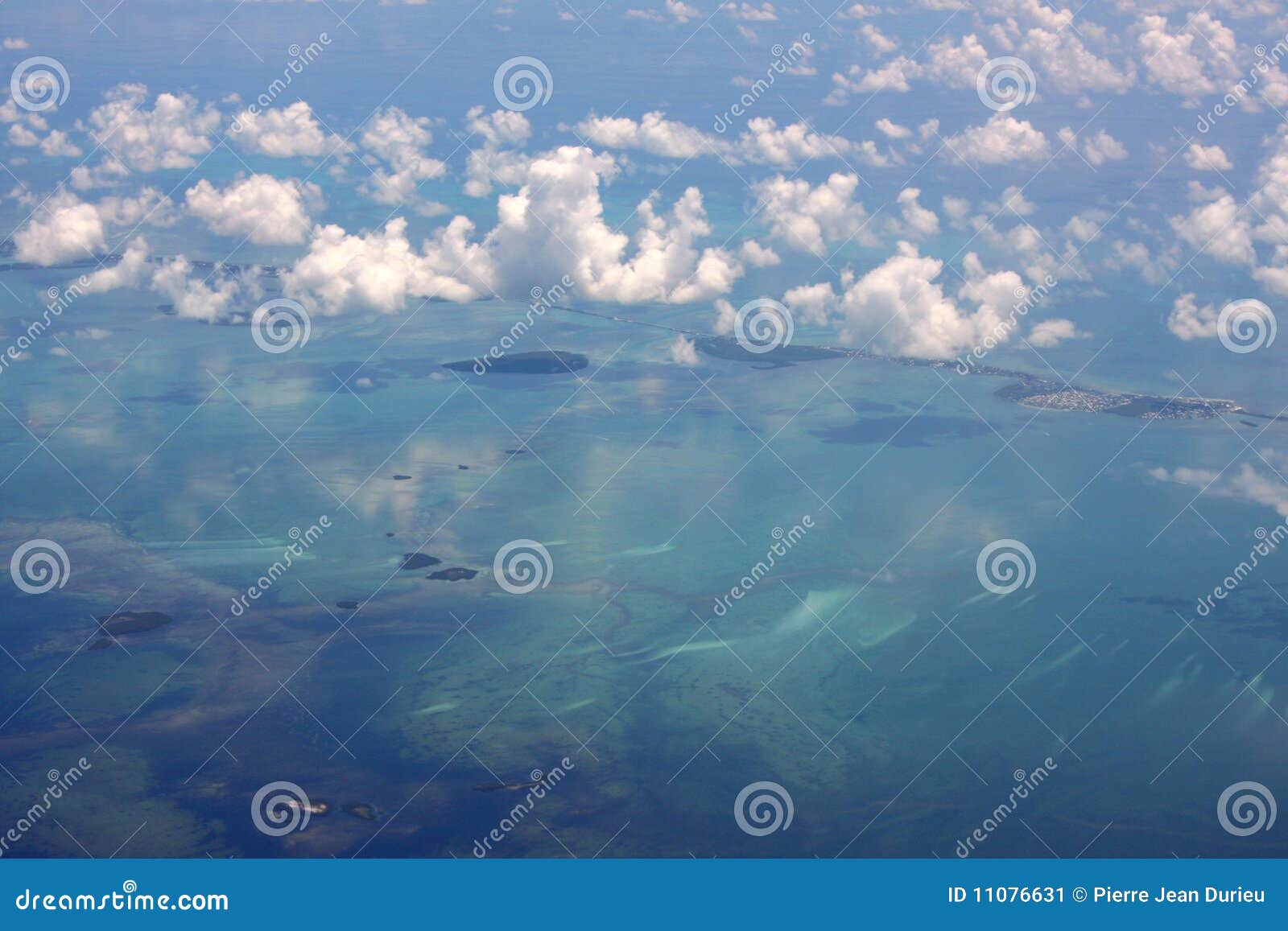 Islands and Clouds from the Sky Stock Image - Image of island, florida ...
