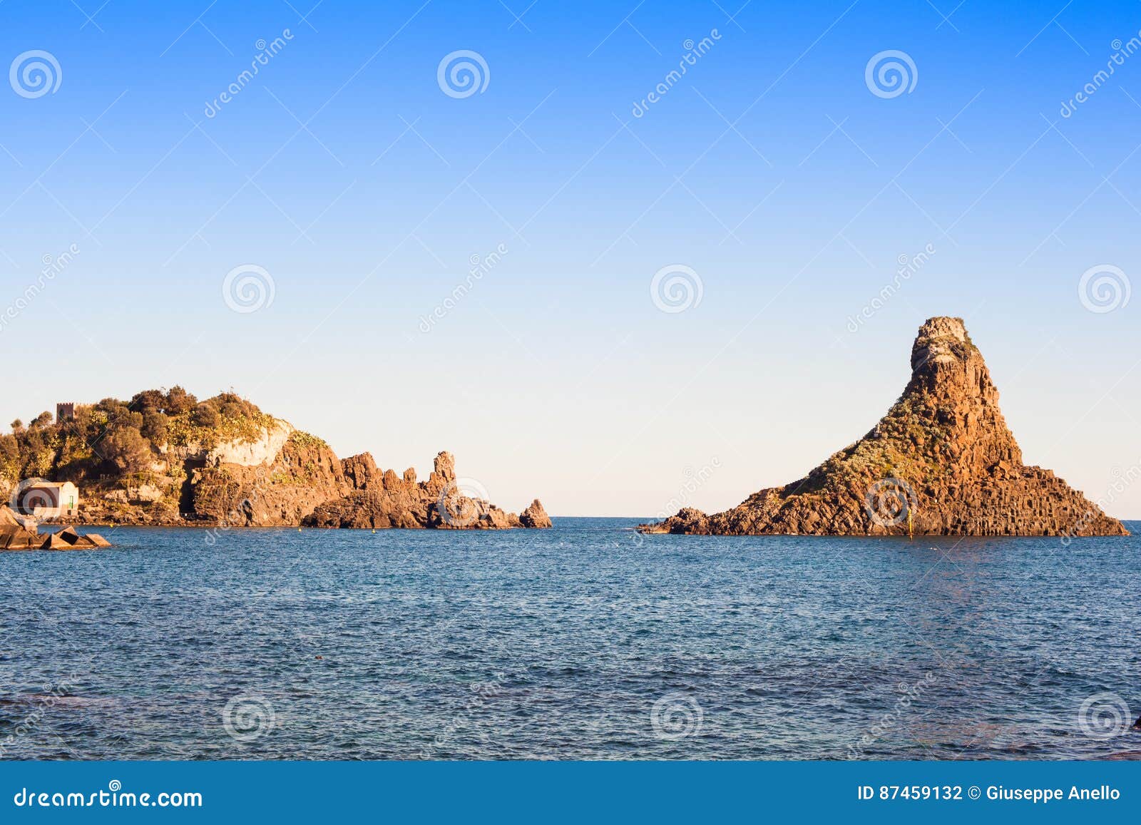 Islands of the Cyclops in Acitrezza Stock Photo - Image of sicily ...