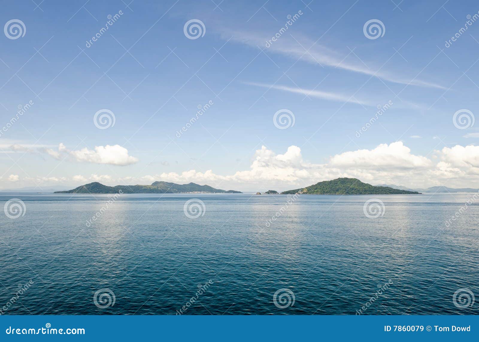 Islands in scenic ocean stock image. Image of cloudscape - 7860079