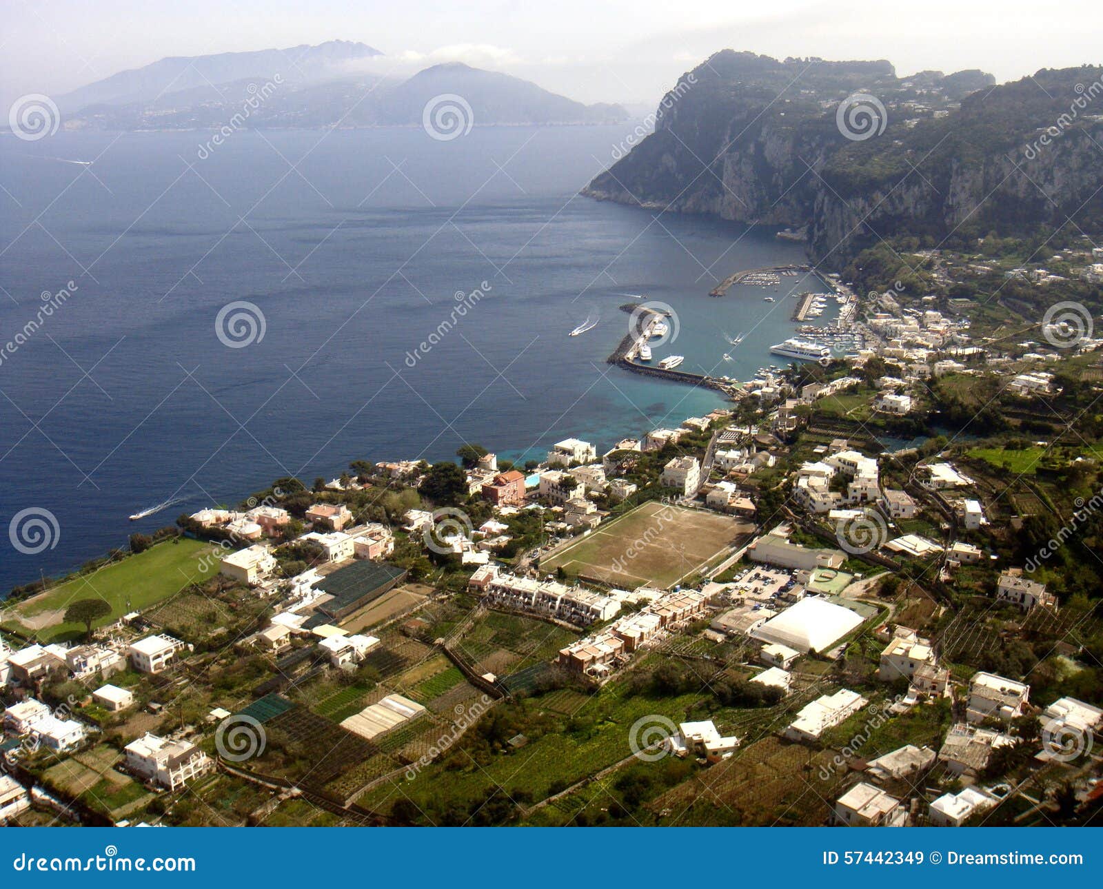 Isle of Capri stock image. Image of aborad, senic, mountains - 57442349