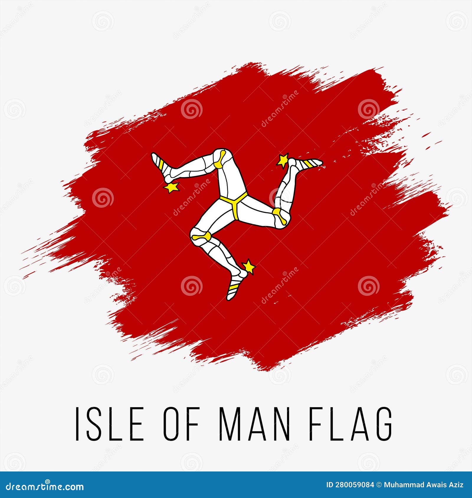 Isle of Man Vector Flag. Isle of Man Flag for Independence Day. Grunge ...