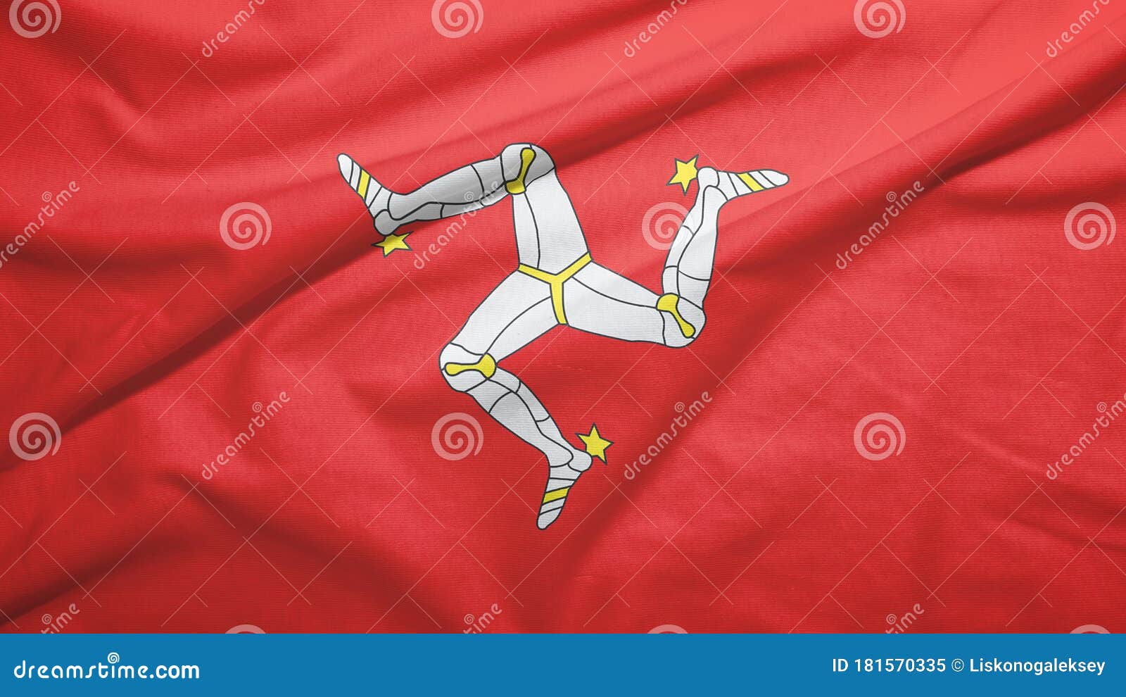 Isle of Mann Flag with Fabric Texture Stock Image - Image of isle ...