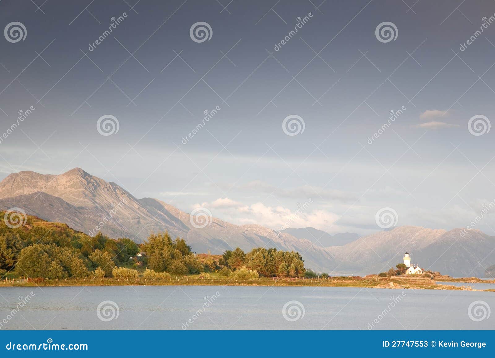 Isle Ornsay Lighthouse stock image. Image of hill, countryside - 27747553