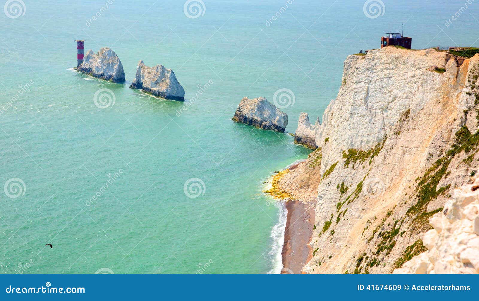 Isle of Wight Landmark the Needles by Alum Bay Stock Image - Image of ...