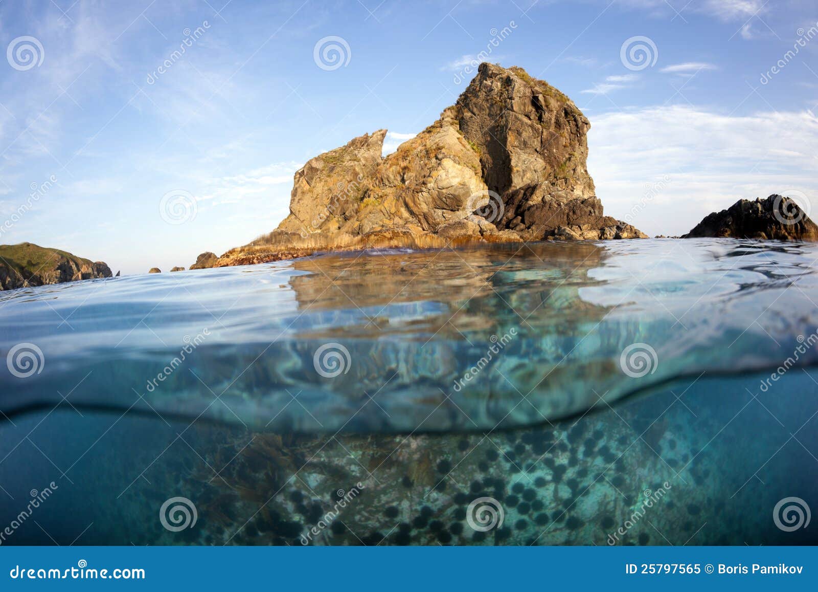 Islet in sea of japan stock image. Image of background - 25797565